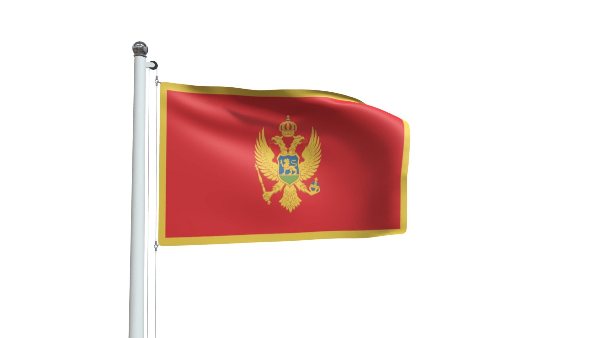 Flag Of Montenegro - Buy Royalty Free 3D model by renato.lt (@renato.lt ...