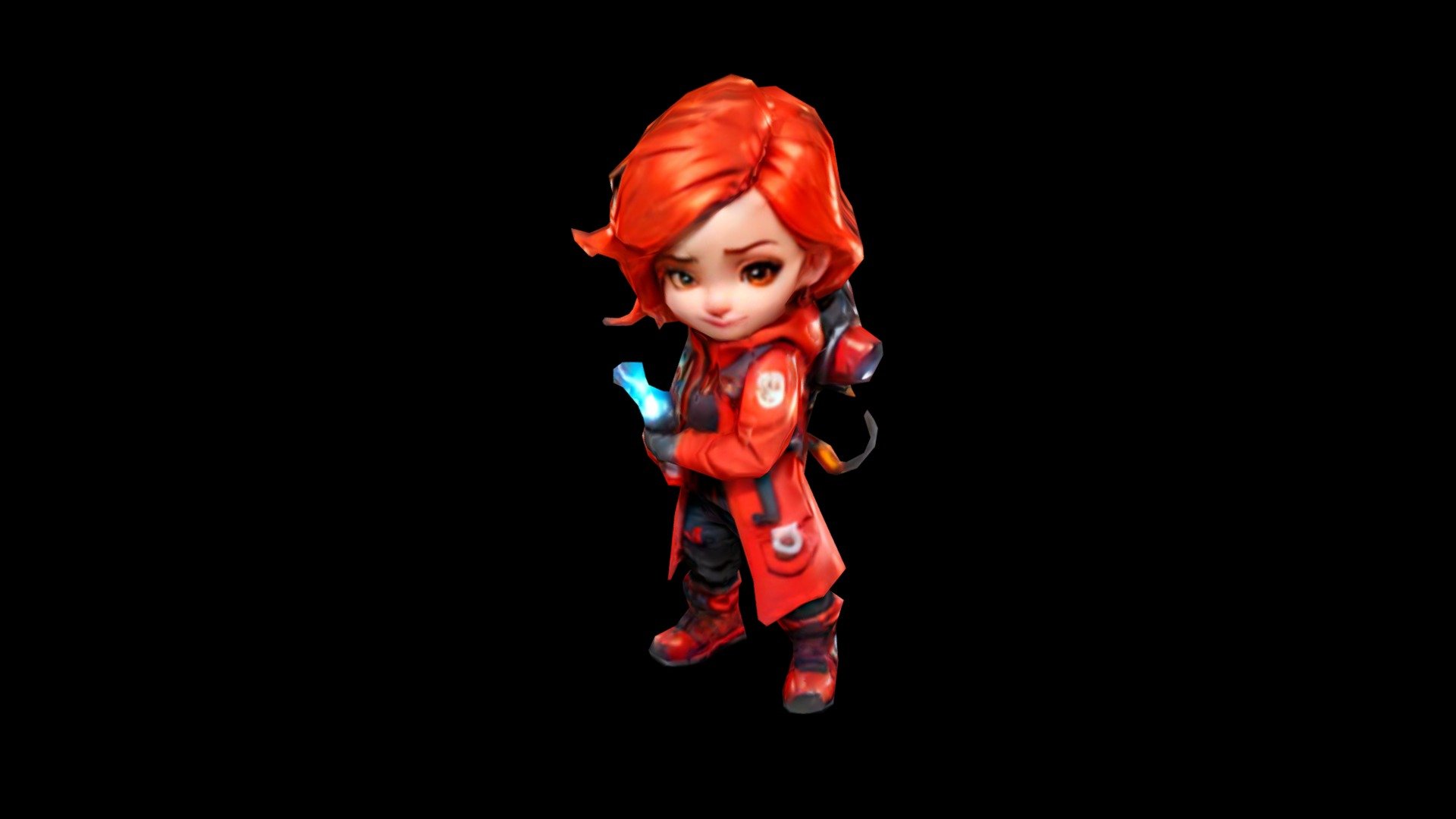 "Fire-powered Scout Red Strikes a Pose" - Download Free 3D model by ...