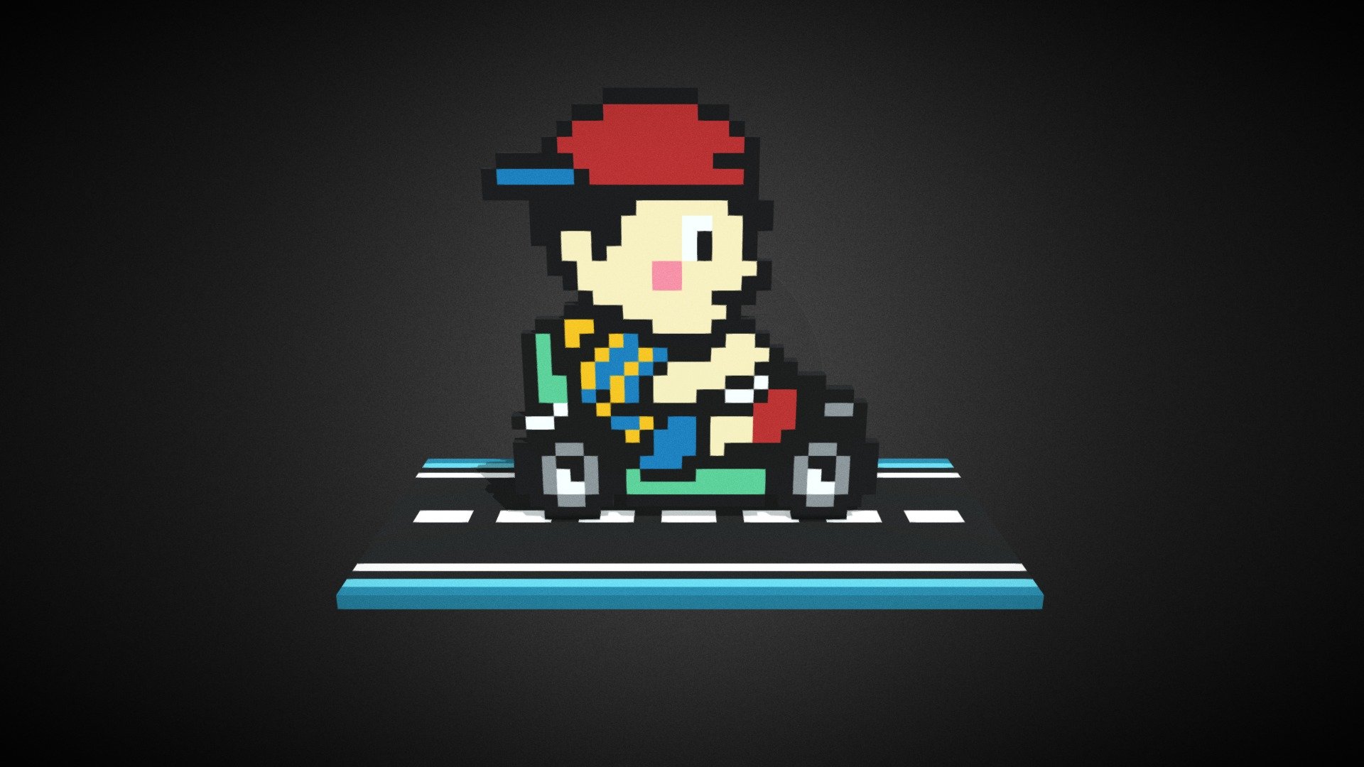 SMK049 - Super Pixel Kart Ness - Buy Royalty Free 3D model by Código ...