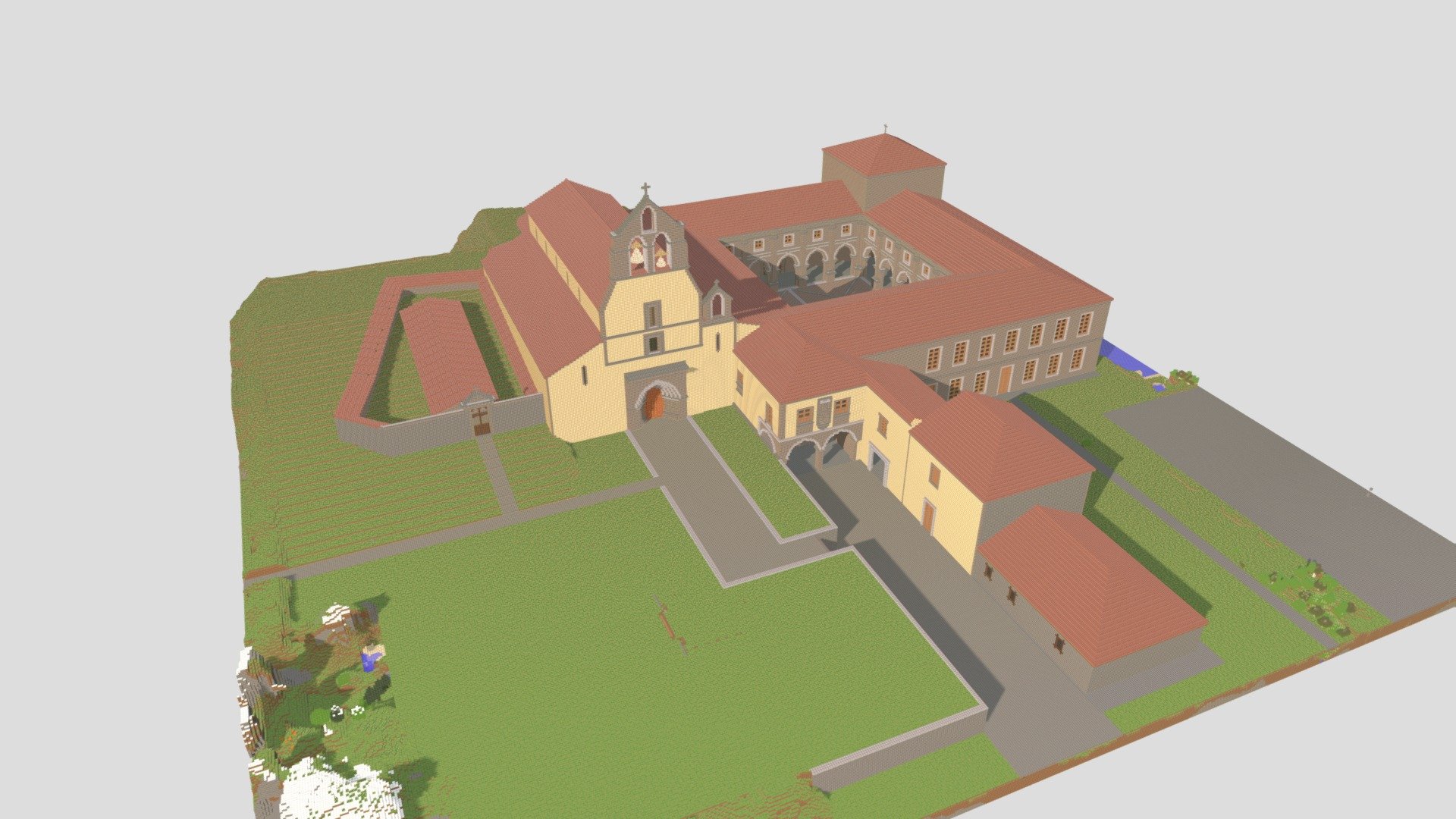 Monasterio de Santa María la Real de Obona. - 3D model by Minecrafteate ...