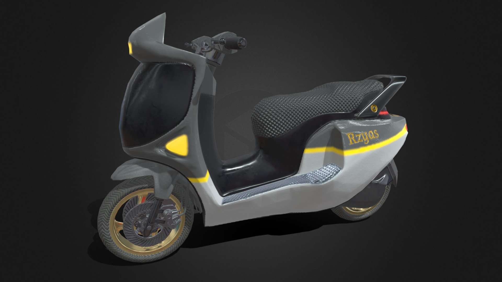 Electric Scooter - Download Free 3D model by Rzyas [97ce811] - Sketchfab