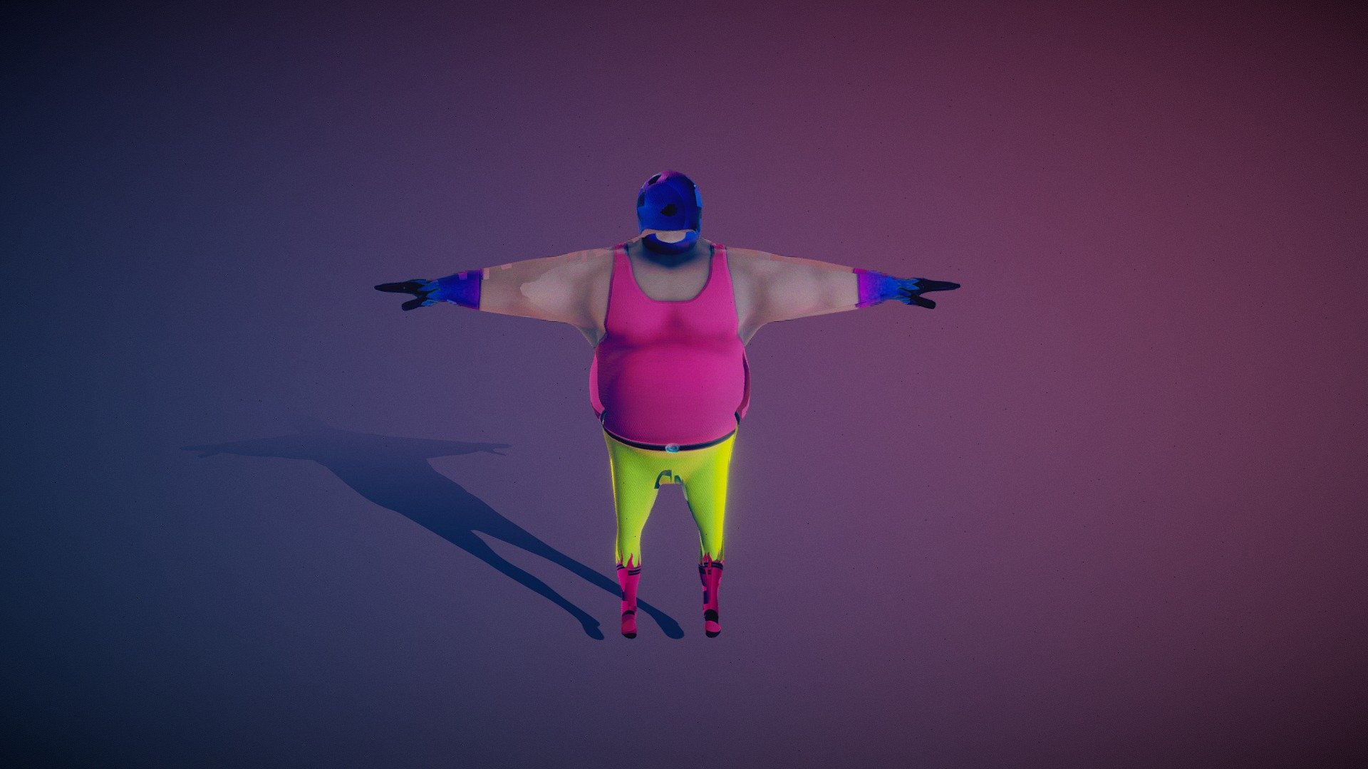 Wrestler [Lowpoly Mixamo Rigged Character] free - Download Free 3D ...