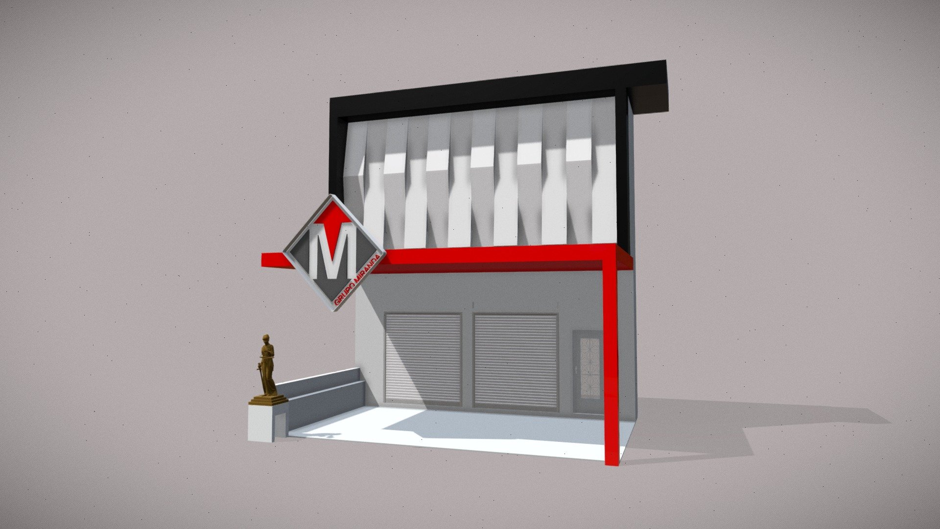 Fachada Miranda Modelo 02 - Download Free 3D model by nuvemsmartfone ...