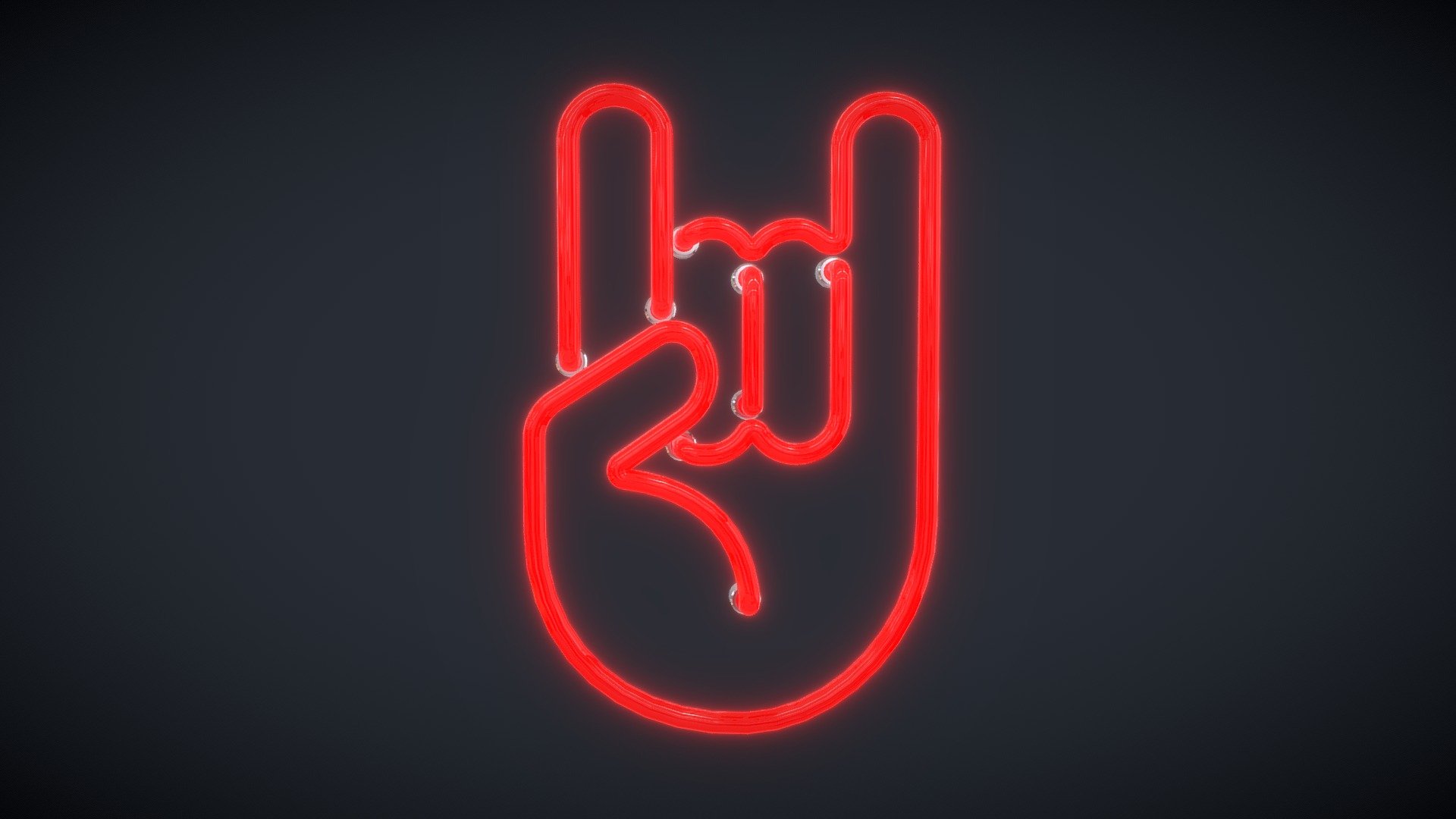 Neon Metalhand Red - 3D model by 3polies [97d7783] - Sketchfab