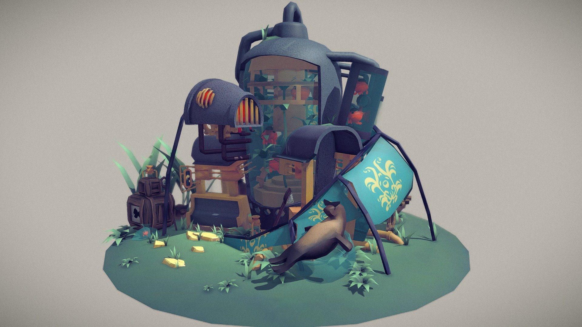 fish shop - Download Free 3D model by jillcorne [97d8dce] - Sketchfab