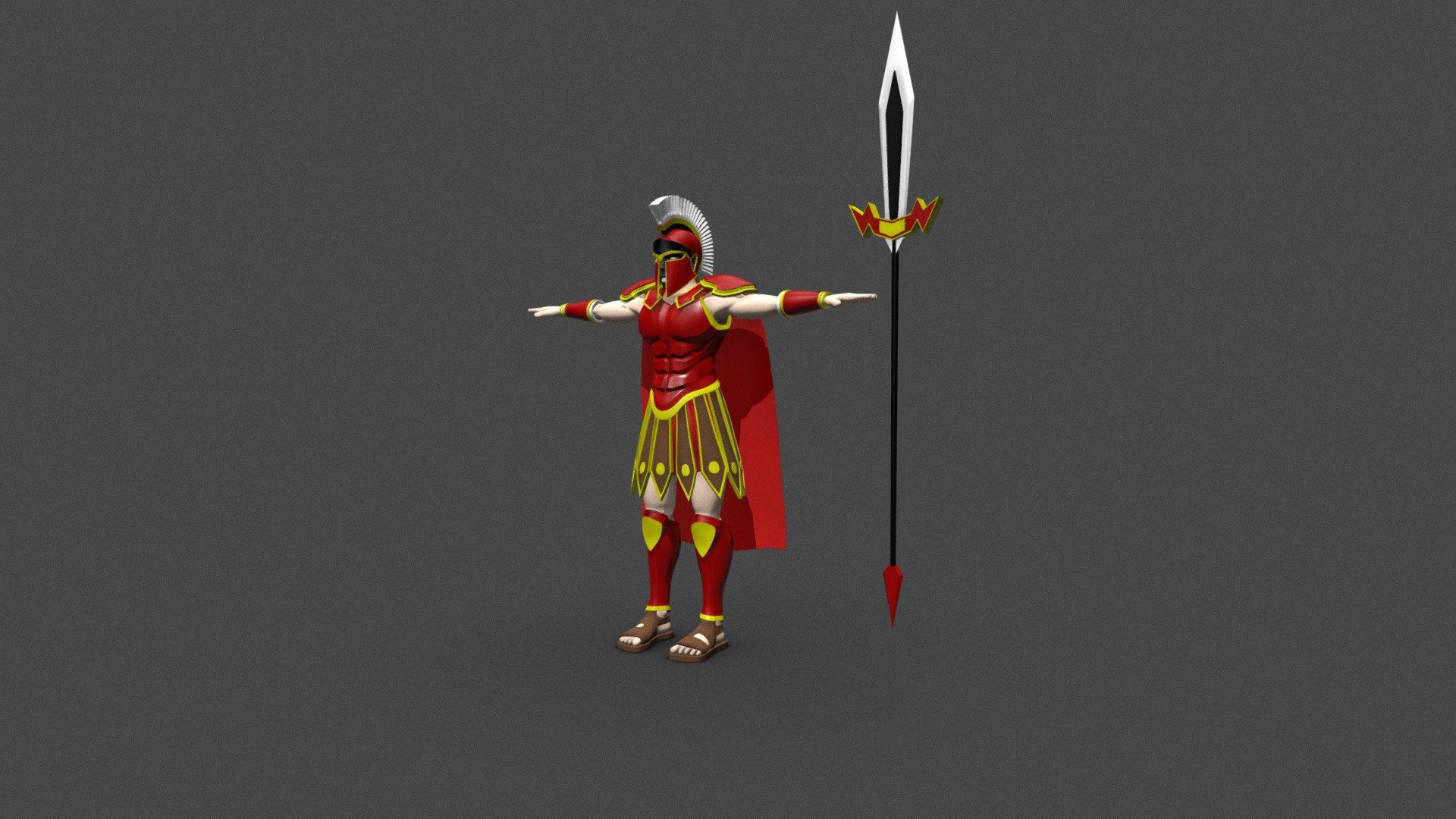 Red Sparta - Download Free 3D model by FAZ - F Animation Zone (@Gafill ...