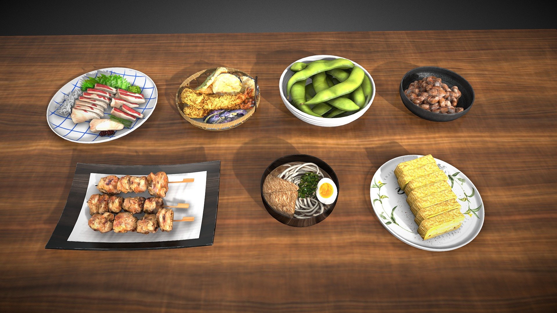 Japanese Food Vol - 1 - Buy Royalty Free 3D model by Devden [97df0f1 ...