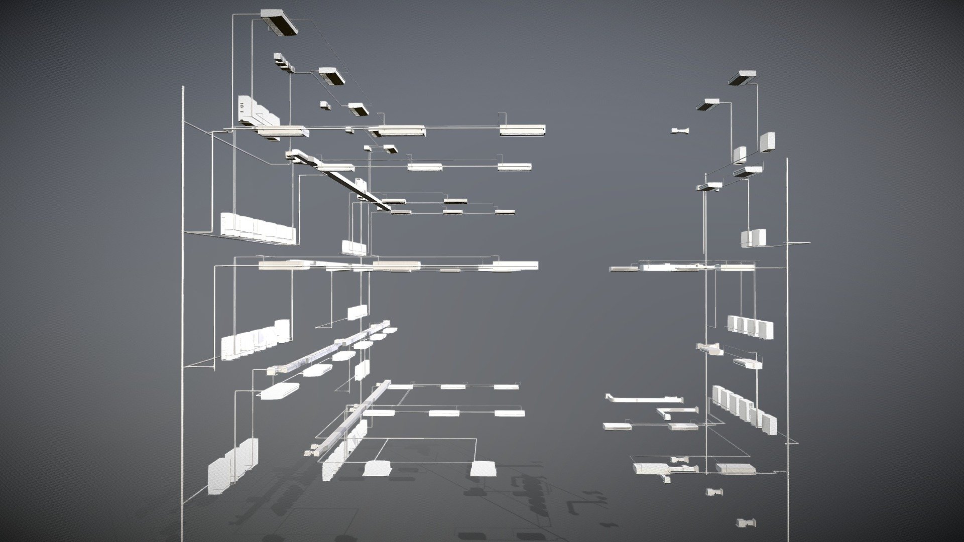 Air conditioning system in building - Buy Royalty Free 3D model by ...