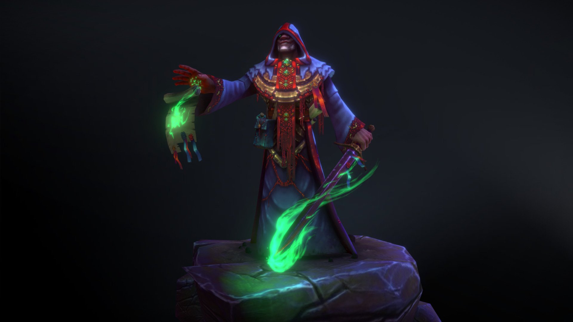 The Cultist - Hand Painted Character - 3D model by Ben Hosac Art ...