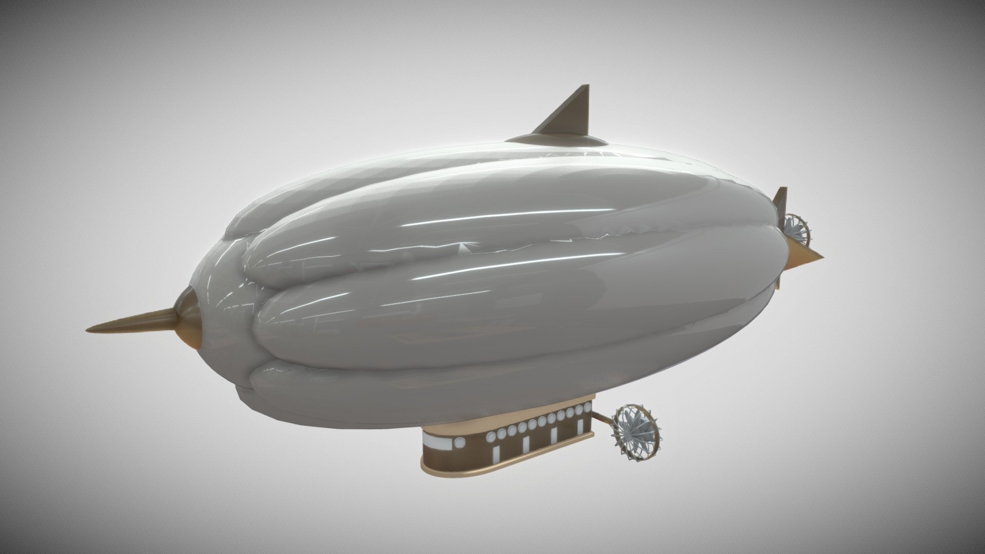Steampunk Airship - 3D model by MarcelP. Tinkercad (@MarcelP.Tinkercad) [97e289c] - Sketchfab