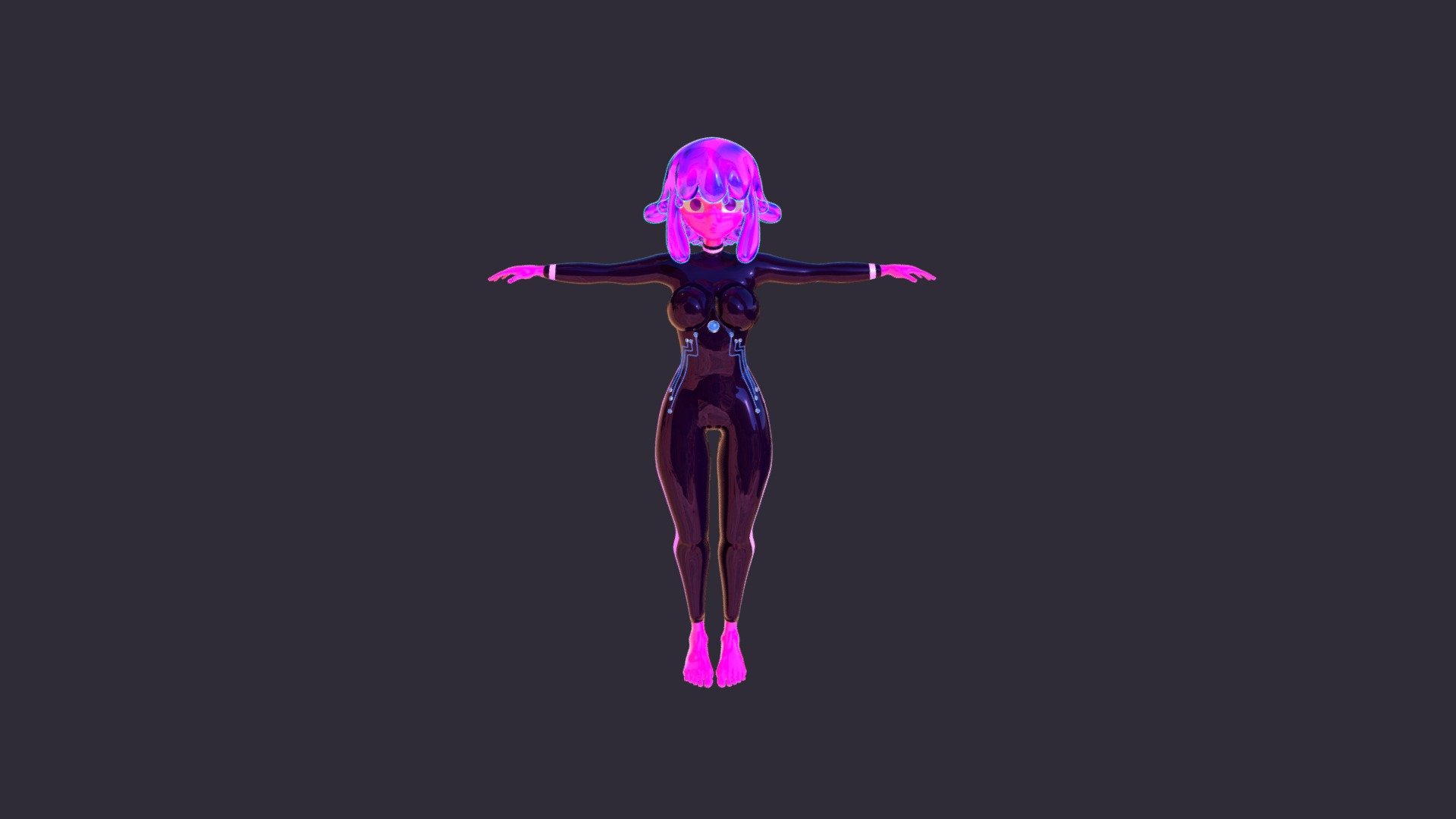 Vrchat Slime Girl (mesh only, Blend file) - Download Free 3D model by ...