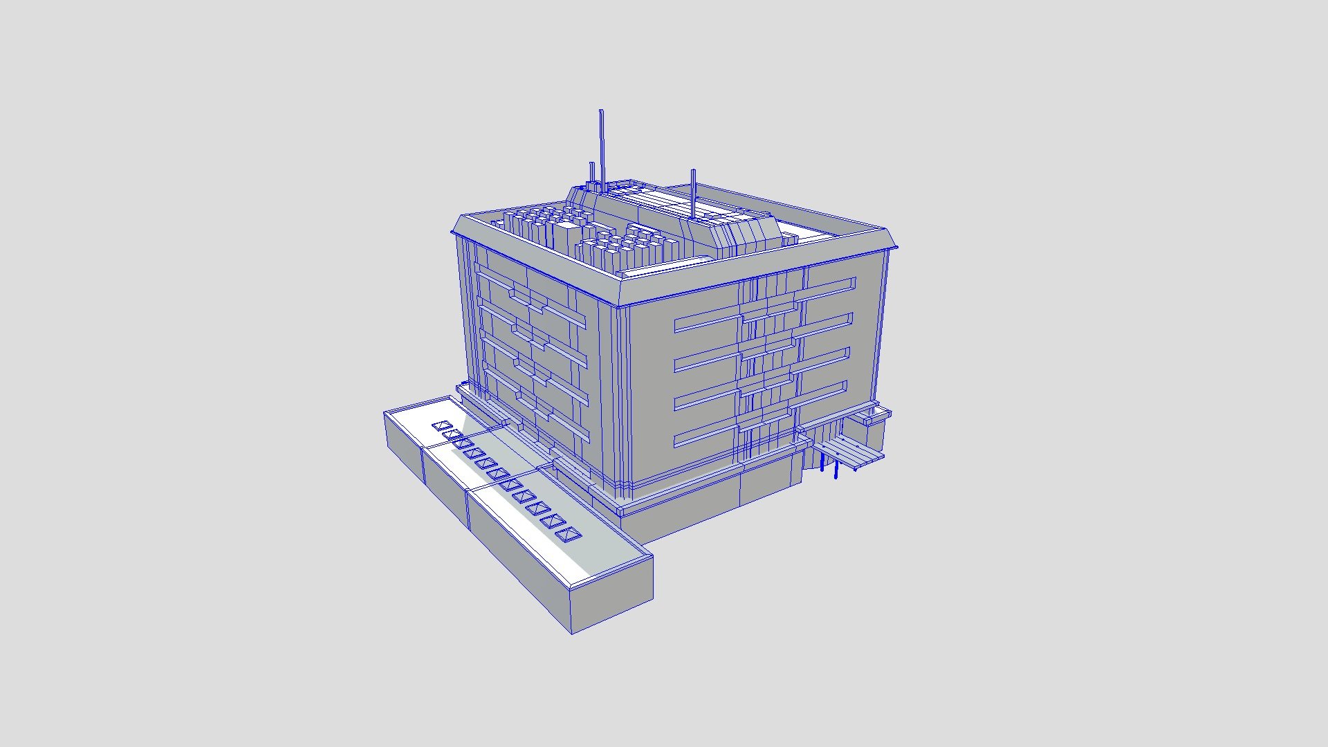 Building N, AGU Sagamihara Campus (LOD2-3) - Download Free 3D model by ...