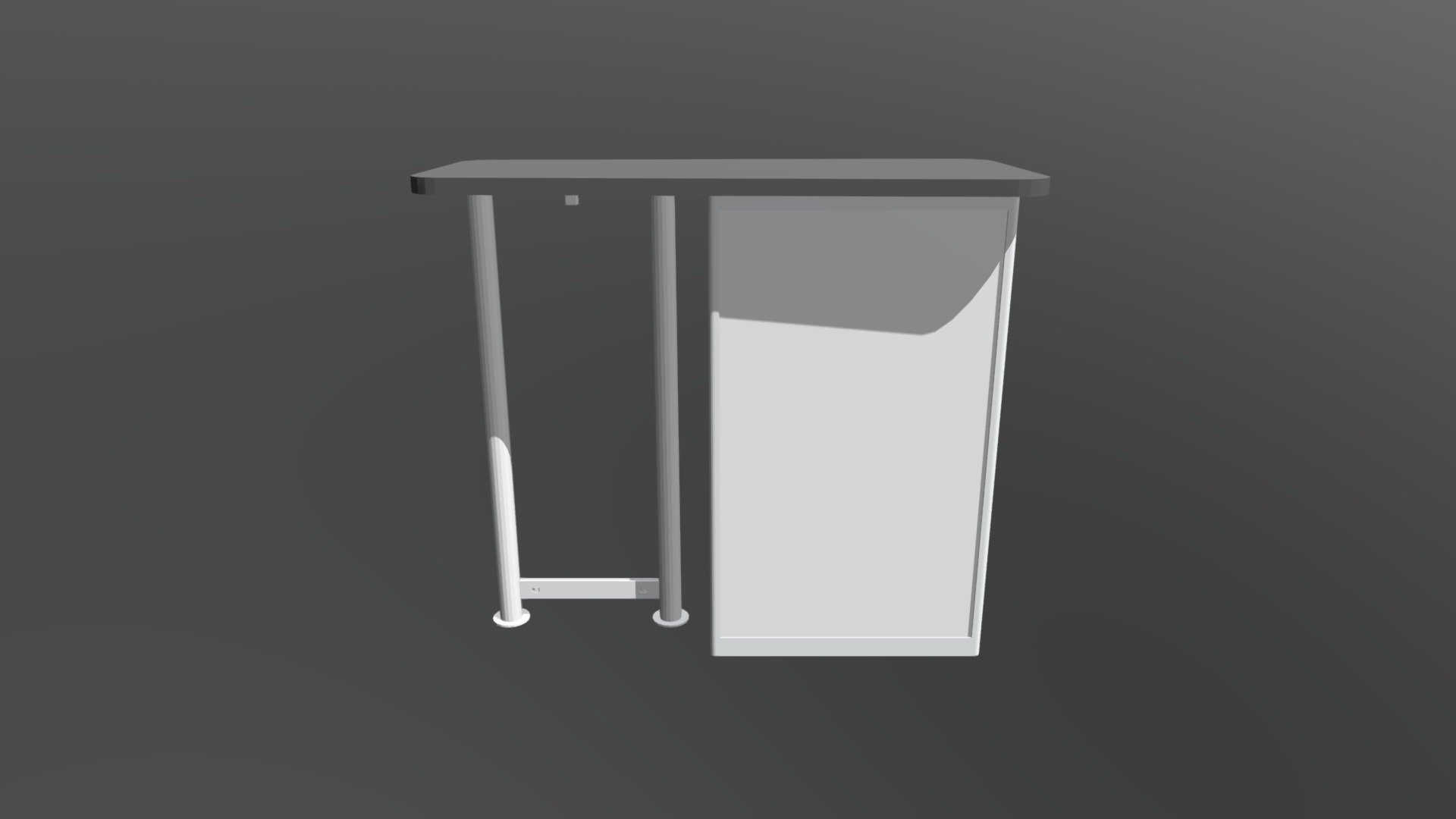 Linear Straight-Leg Counter w/ Door & Graphic - 3D model by xyzDisplays ...