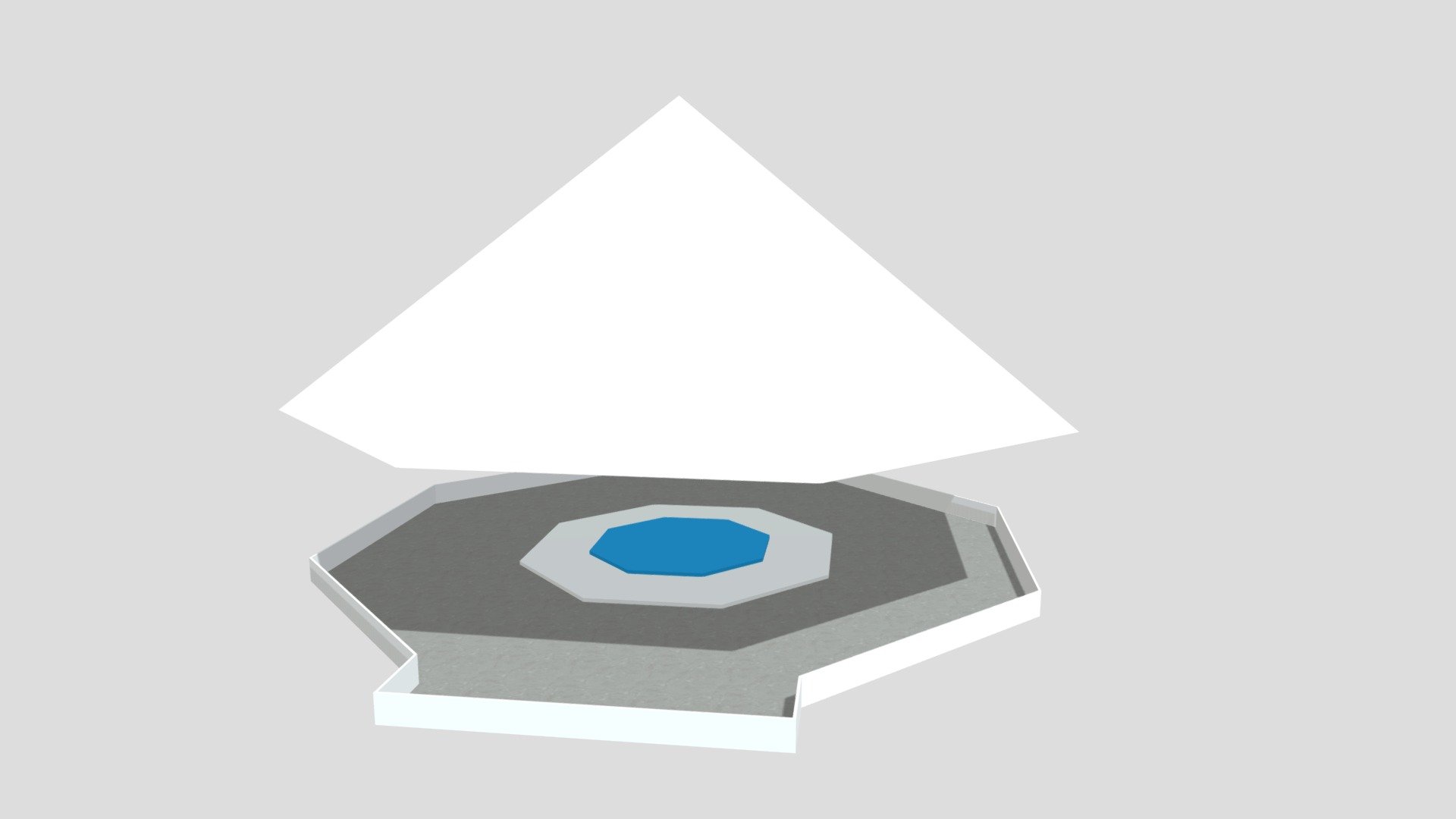 Simple octagon room with floating ceiling - Download Free 3D model by ...