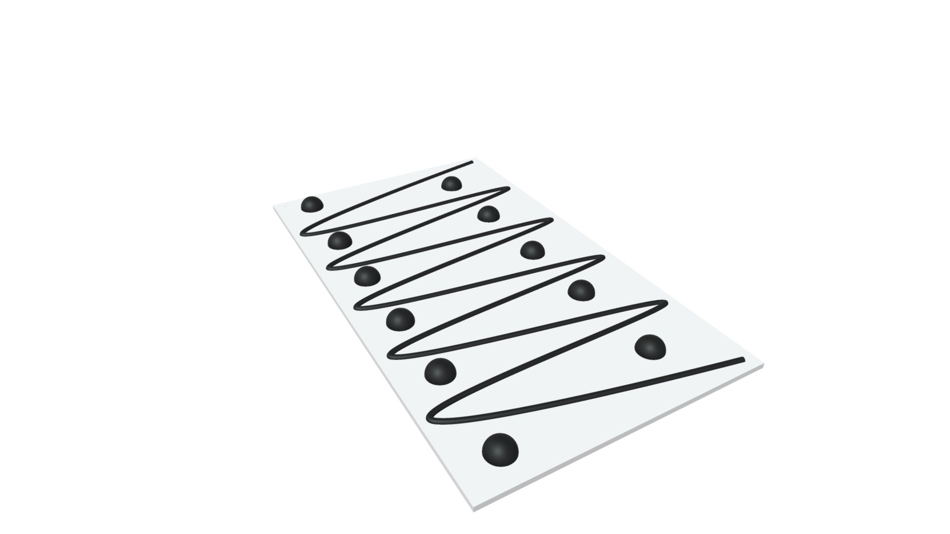 Wavy Line And Dot Array Geometric Art Model - Download Free 3D model by ...