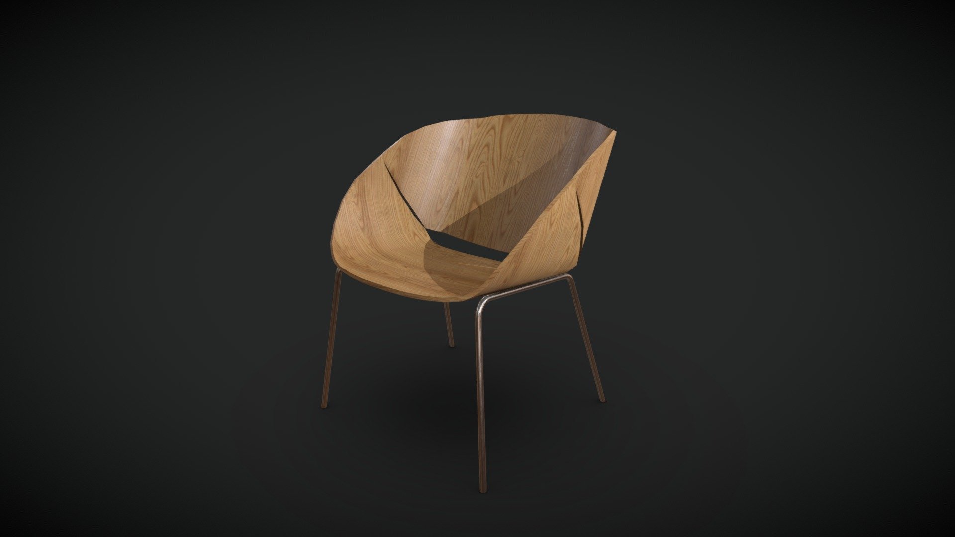 Modern Wooden Chair || VR Ready - Buy Royalty Free 3D model by ...