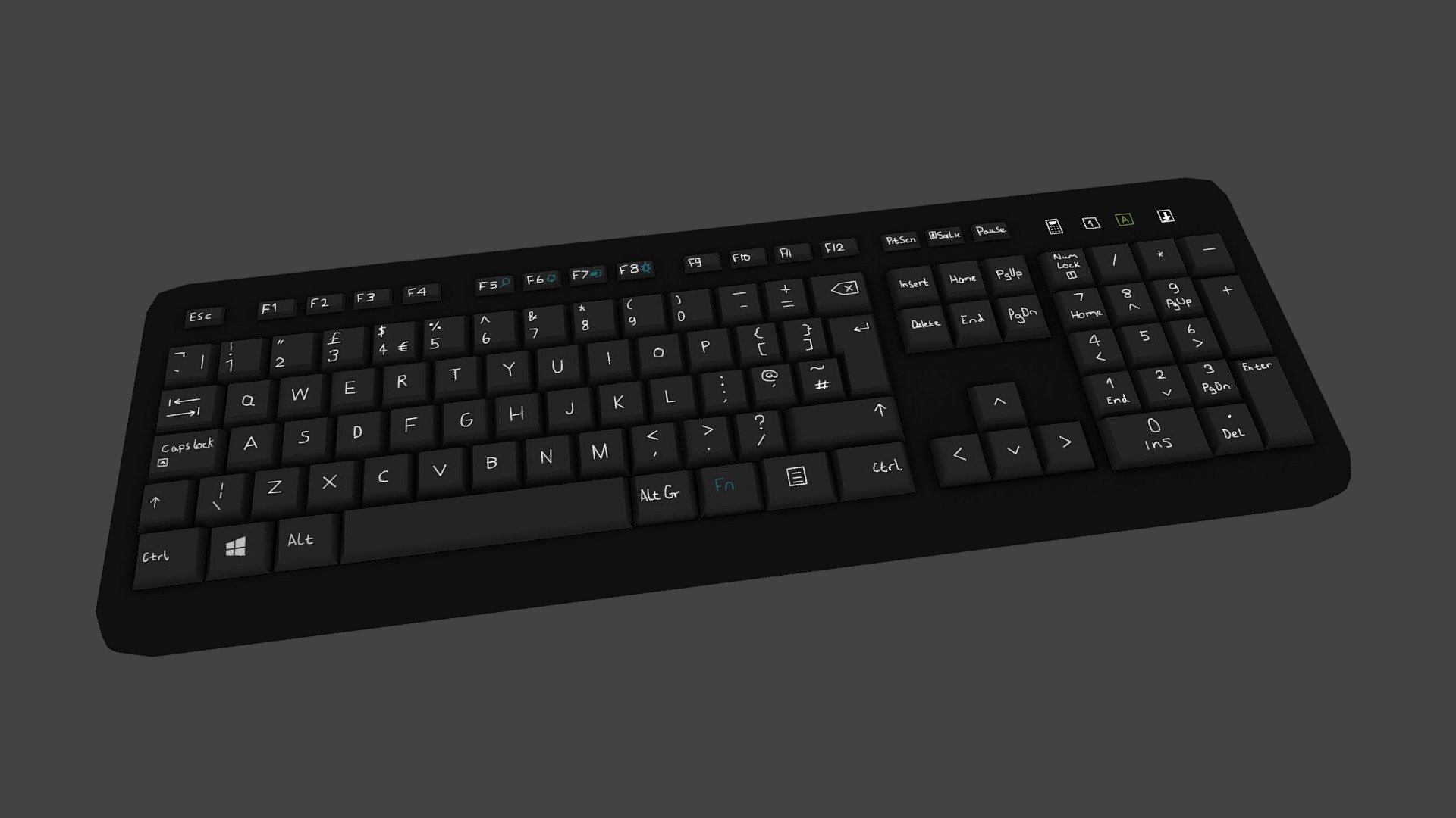 Keyboard - Download Free 3D model by Antonia Wooff (@Wooff) [98006fc ...