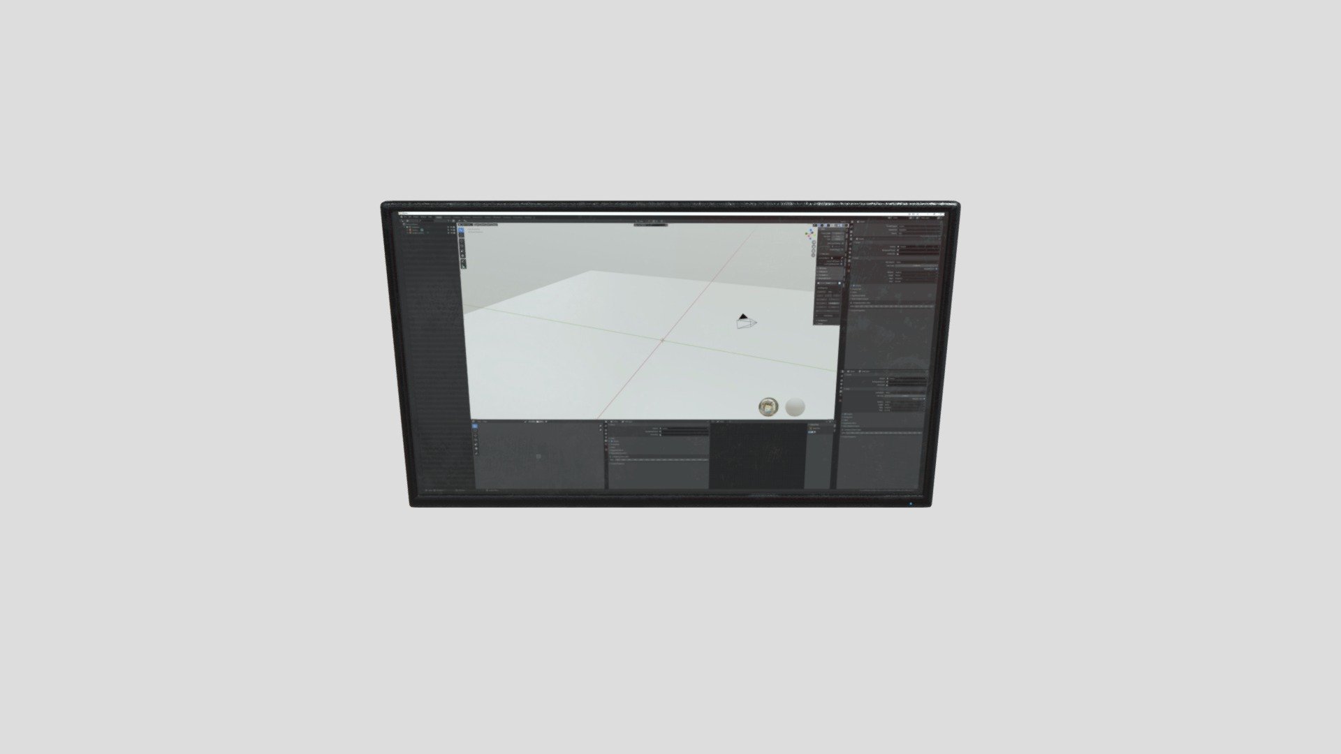 27 inch Monitor with Movable Mount - Download Free 3D model by WetNeon ...