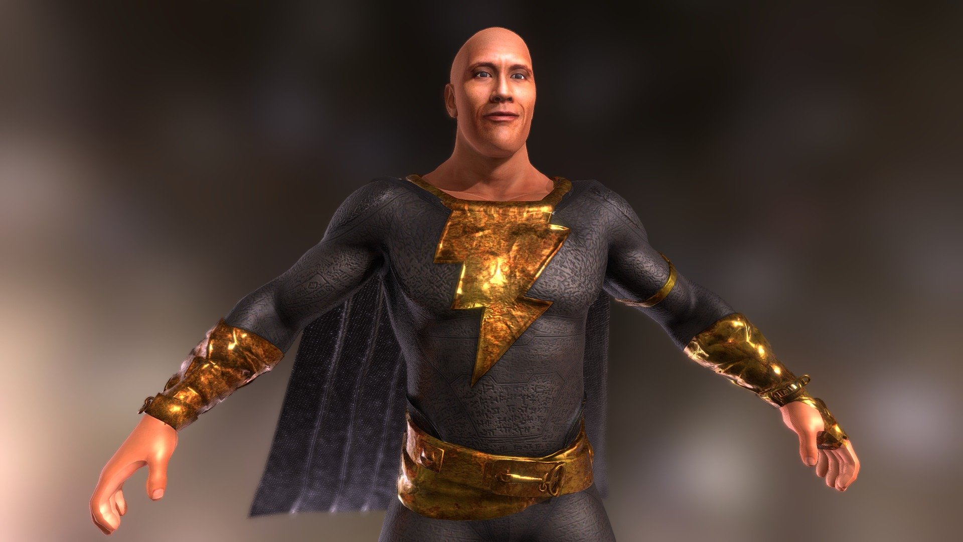 Black Adam - Dwayne Johnson's 3D Model - Buy Royalty Free 3D model by ...