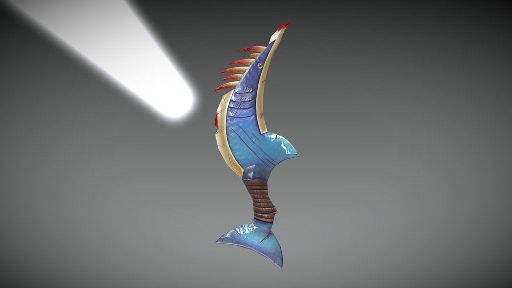 Slark Weapon - Berserker's Spiky Sharkblade - 3D model by AuKras ...