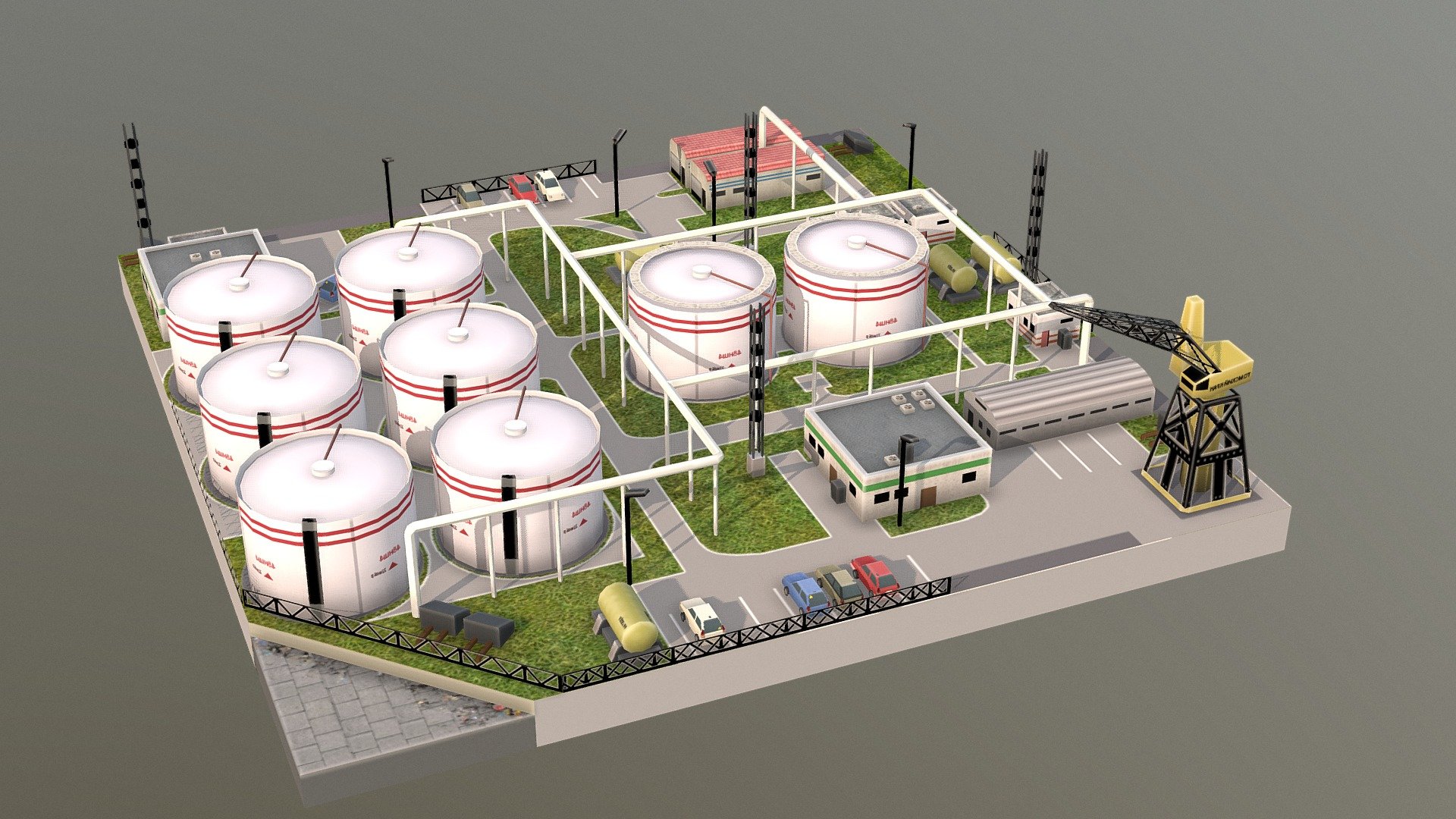 OIL PORT - 3D model by AIR-Z [9807030] - Sketchfab