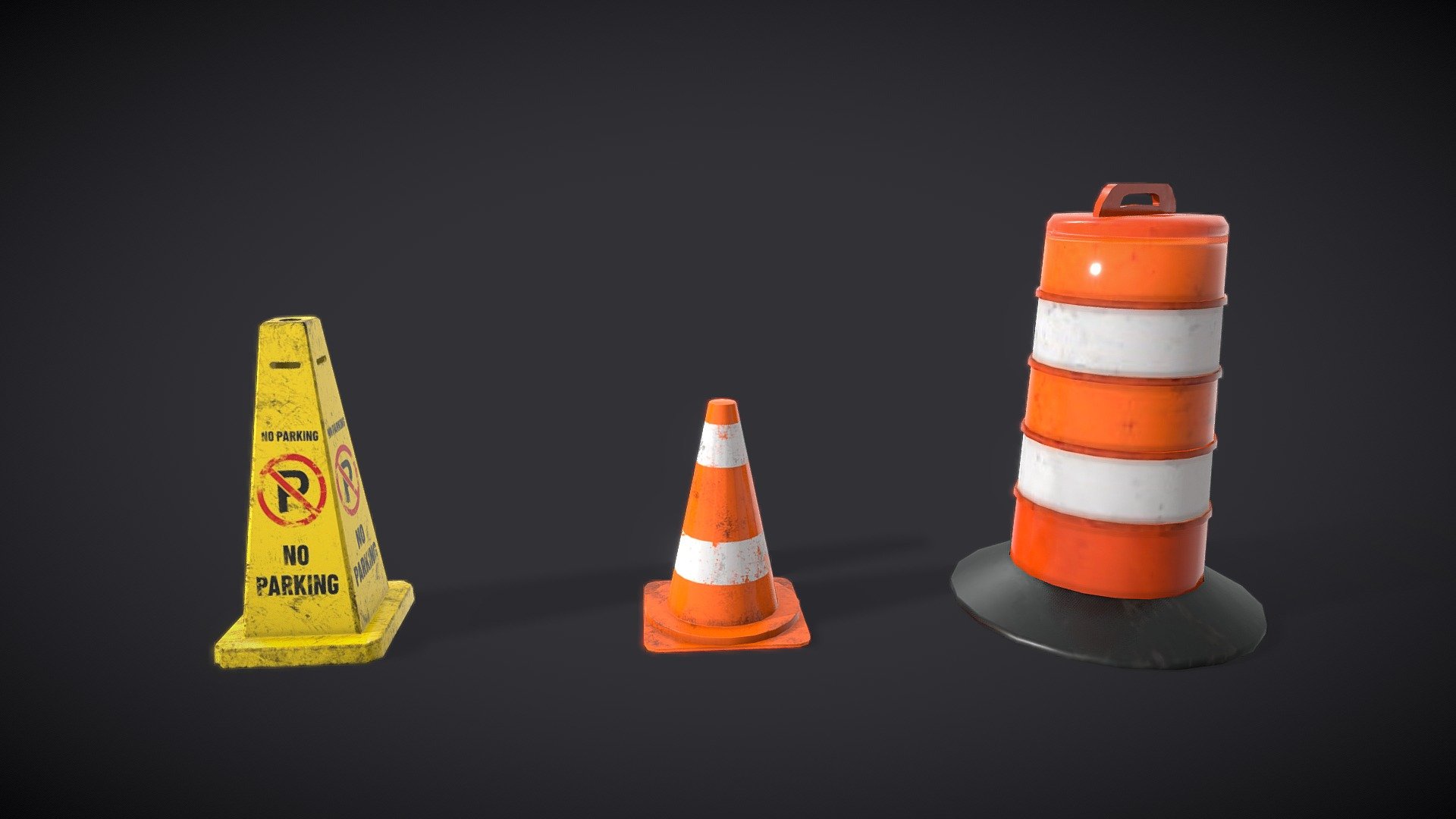 Construction Signs Pack - Buy Royalty Free 3D model by StellarX ...