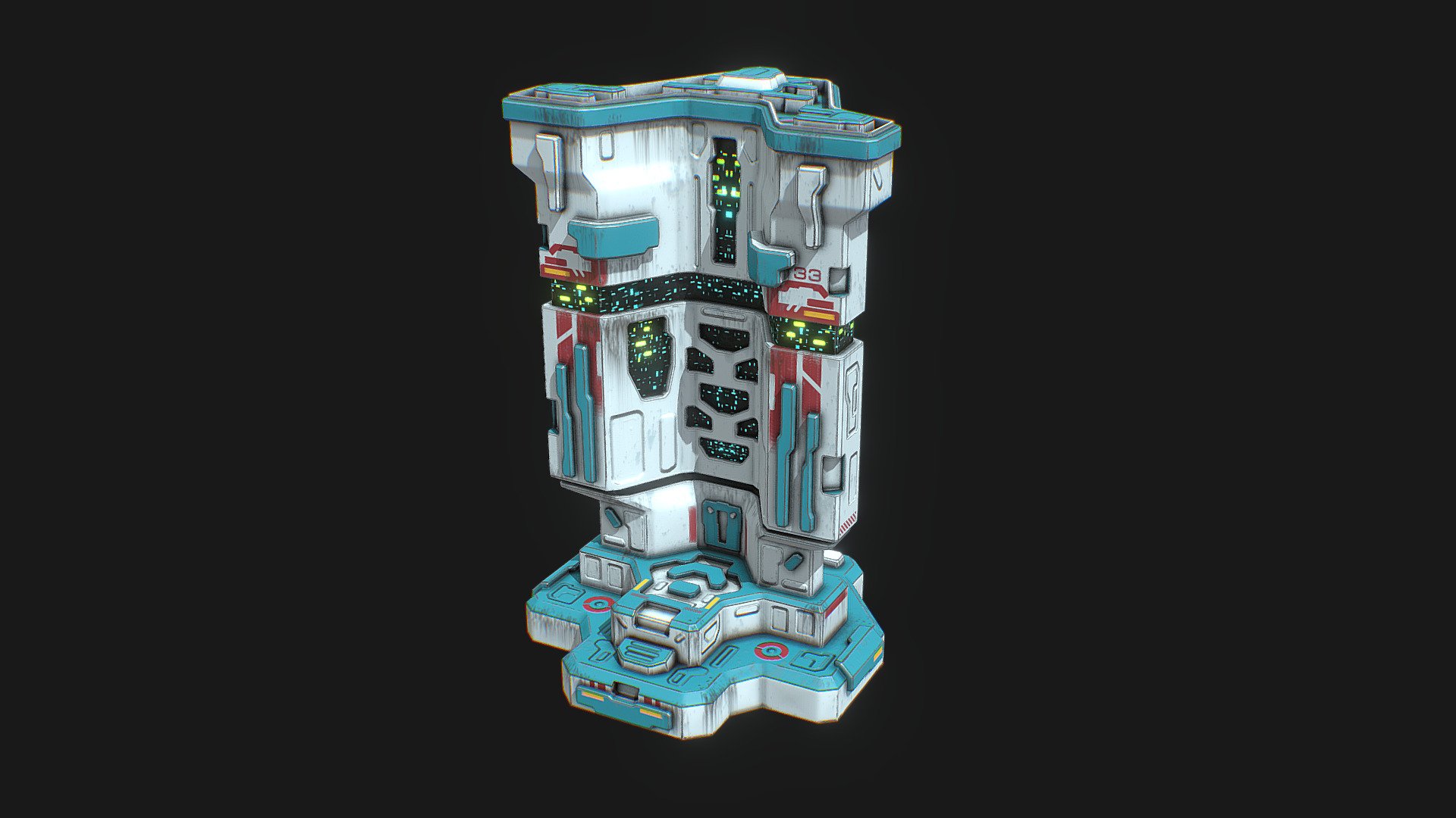 Sci fi city building 5 - 3D model by Alexandr33D (@vympel) [9809f99 ...
