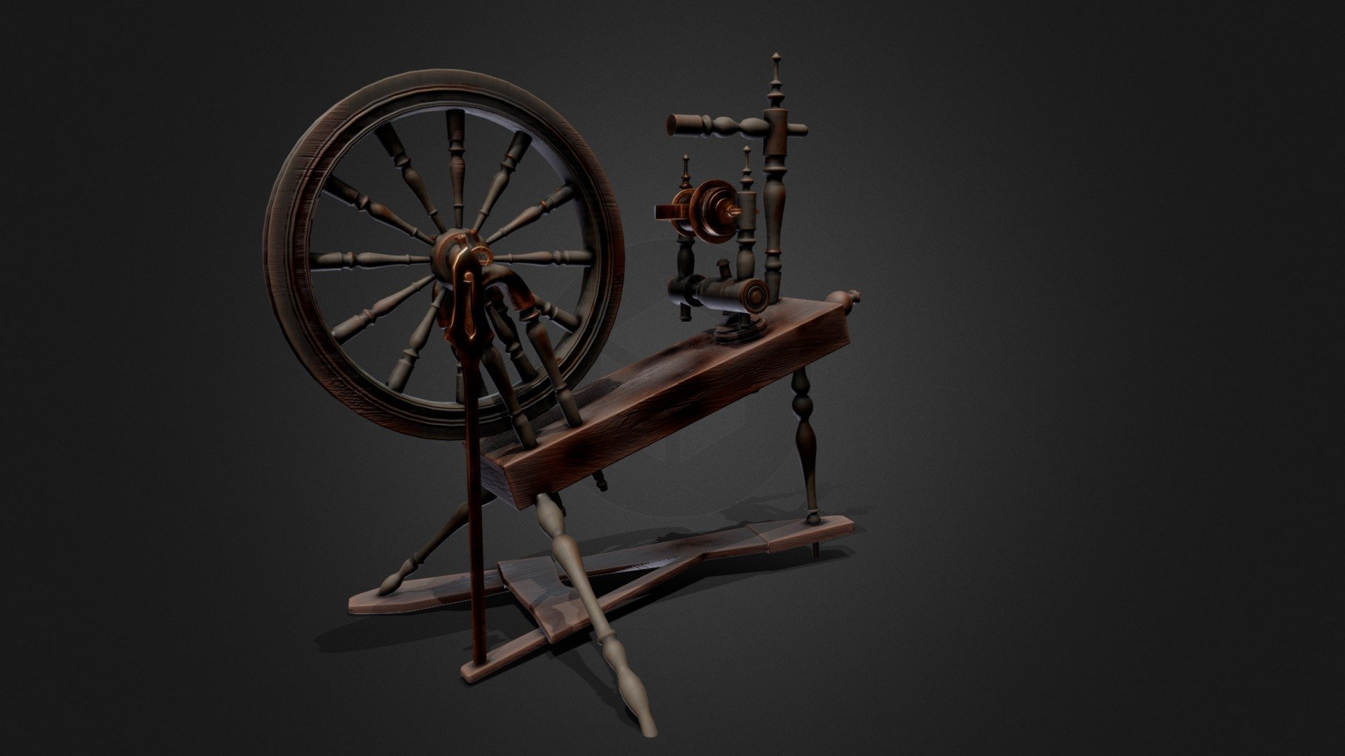 Spinning Wheel - 3D model by Catherine (@cathla) [980f7f6] - Sketchfab