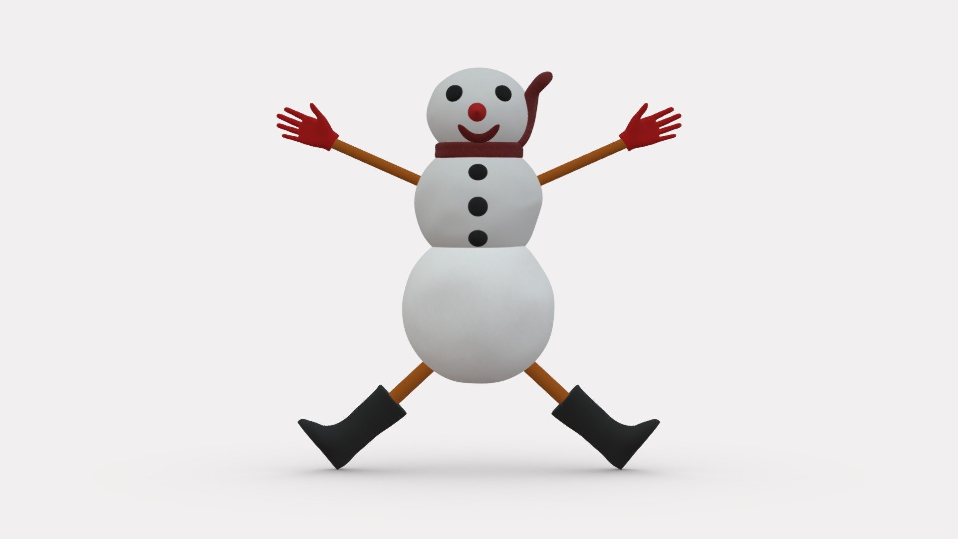 001346 smiling snowman in x form - Buy Royalty Free 3D model by 3DFarm ...