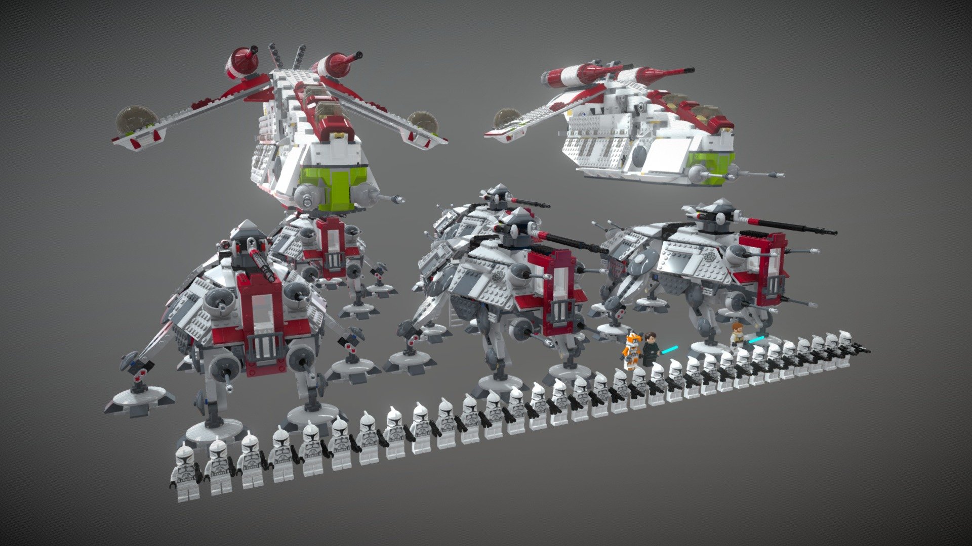 Republic Clone army and Jedi Knights STAR WARS - Download Free 3D model ...