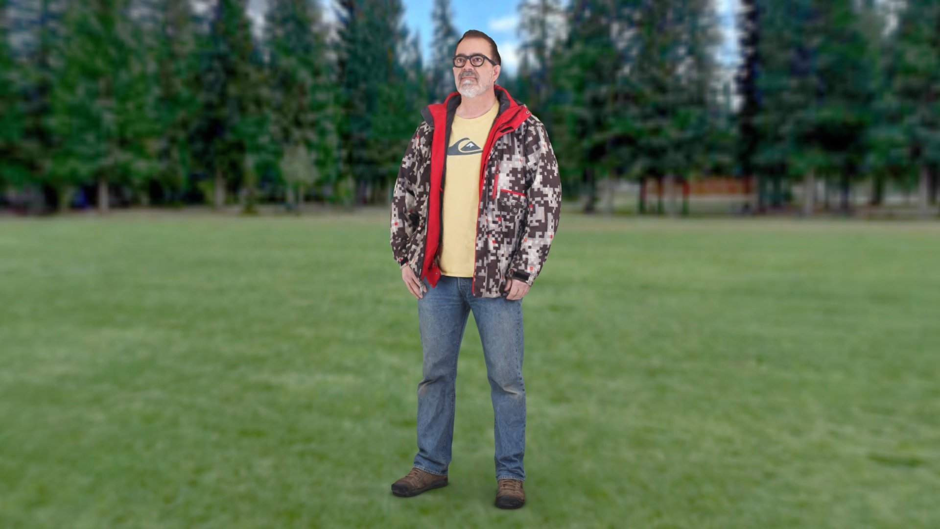 Brian and his new used Snowboard Pixel Jacket - 3D model by GravityB ...