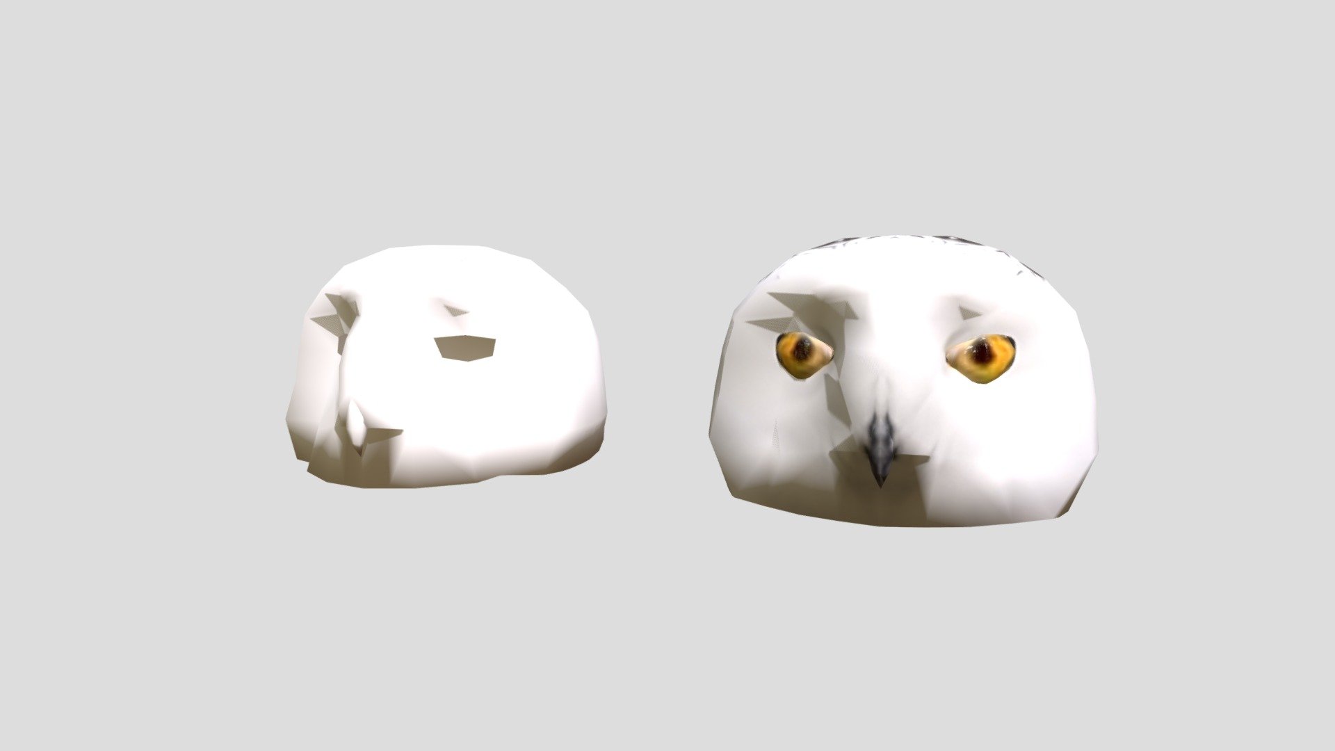 Snow Owl Head - 3D model by Fuchsia The Jellyfish (@fuchsiadajellyfish ...