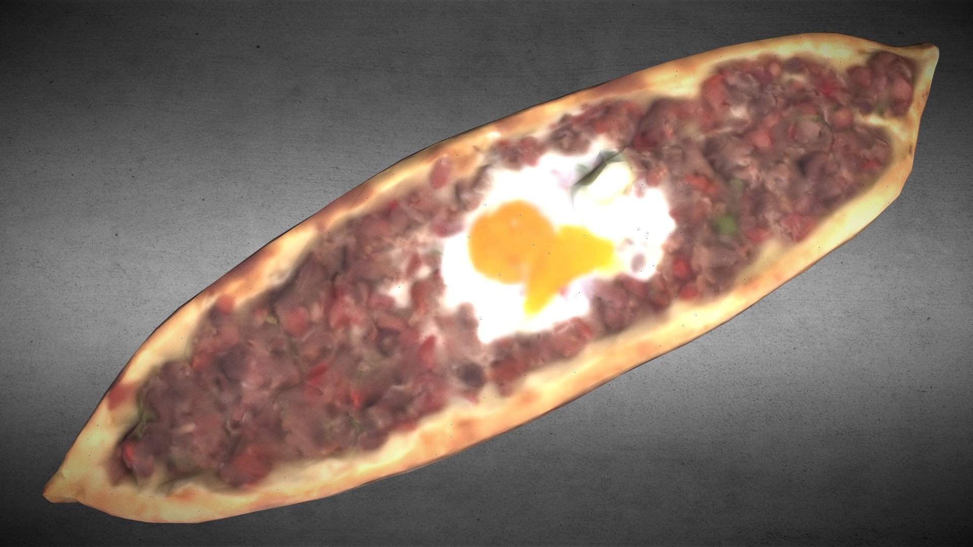 Pide Turkish pizza (Kuşbaşı Yumurta) - Download Free 3D model by Dudzy ...