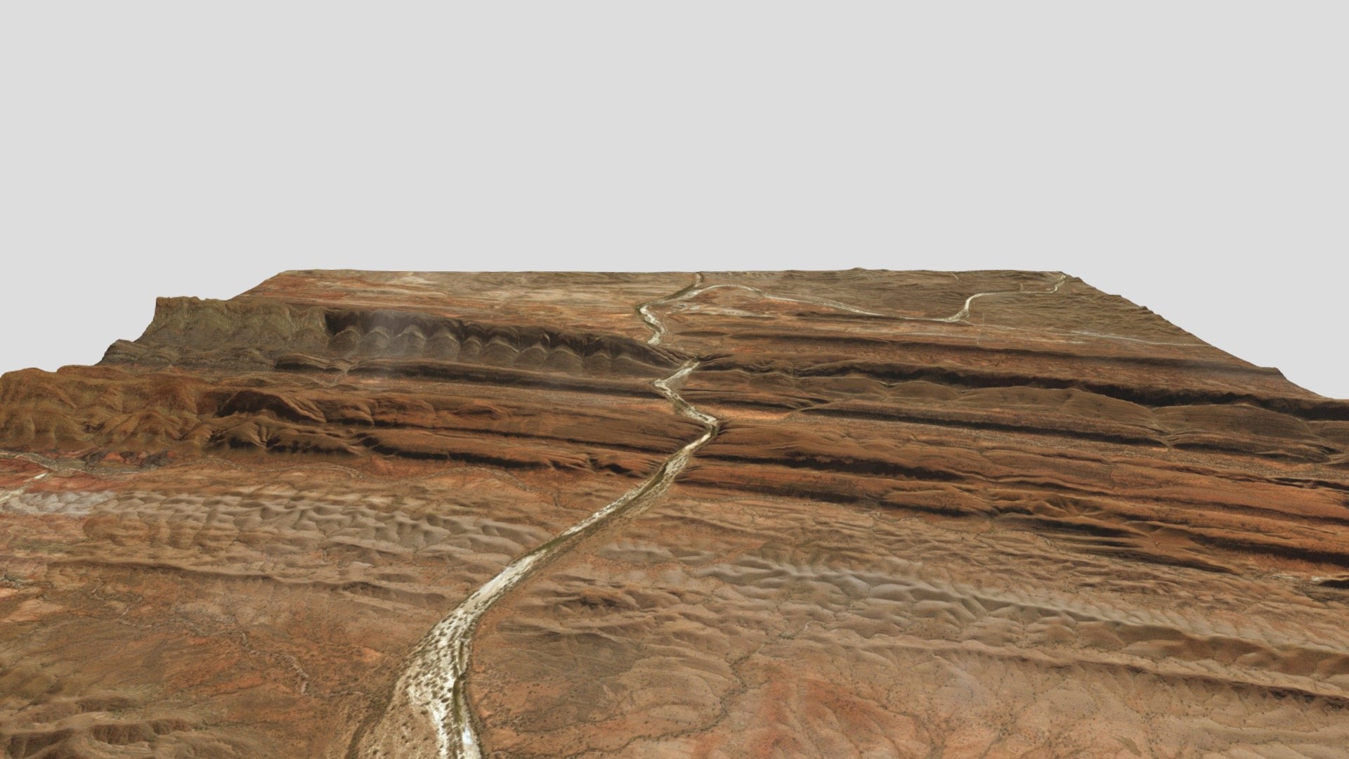 Eroded desert ridge - 3D model by Stance Hurst (@Cacti3D) [981f139 ...