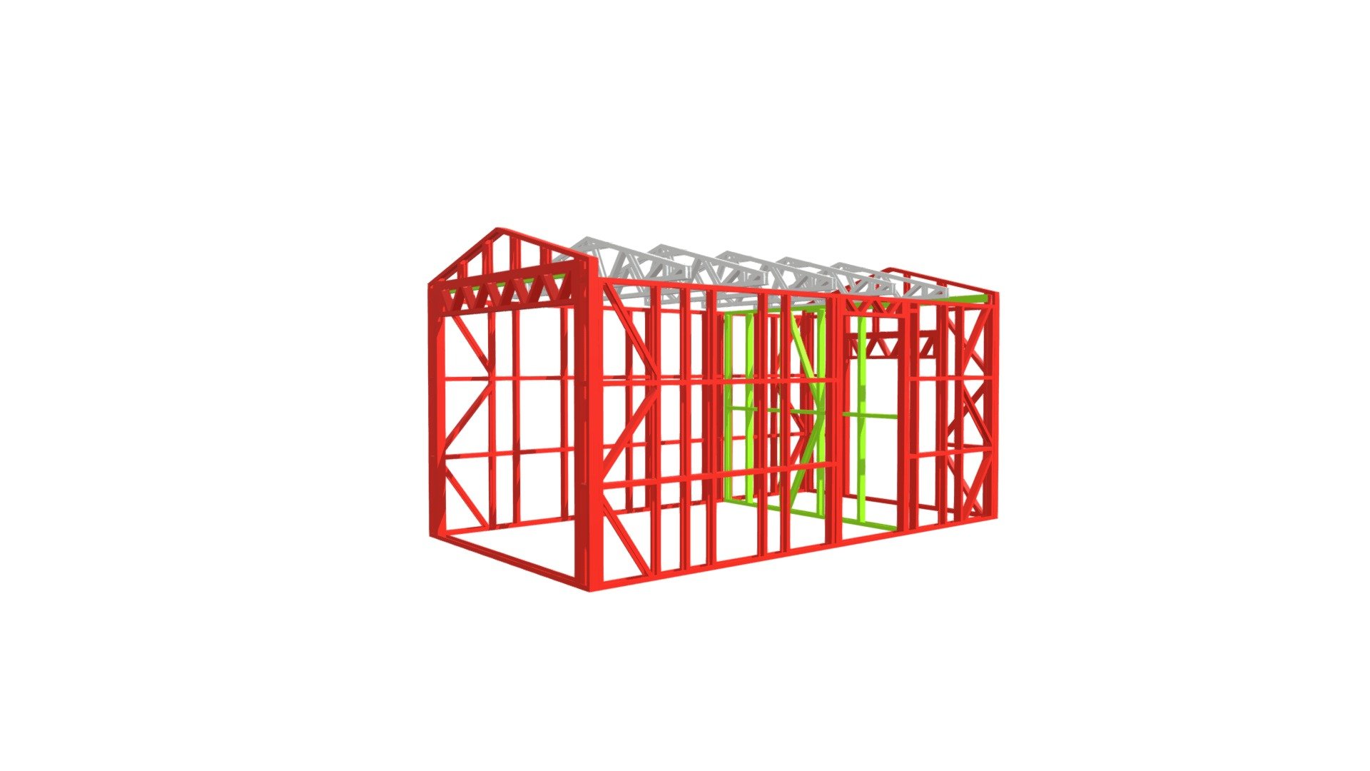 230614-1-HW: Shed R03 - 3D model by Steel Frames Direct & Go Tiny Frame ...