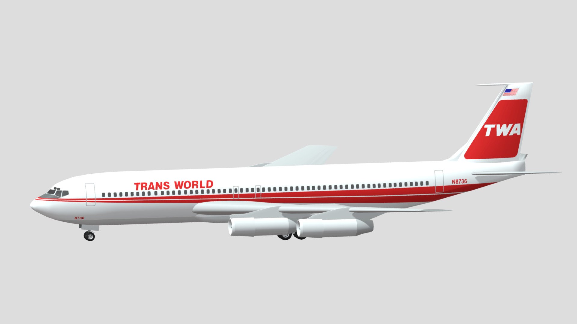 boeing 707 - Download Free 3D model by 1883 [98277ca] - Sketchfab