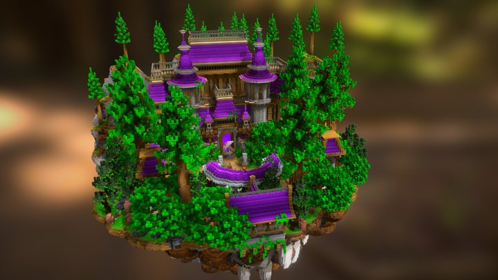 Purple Town - 3D model by StormBlock [9828a49] - Sketchfab