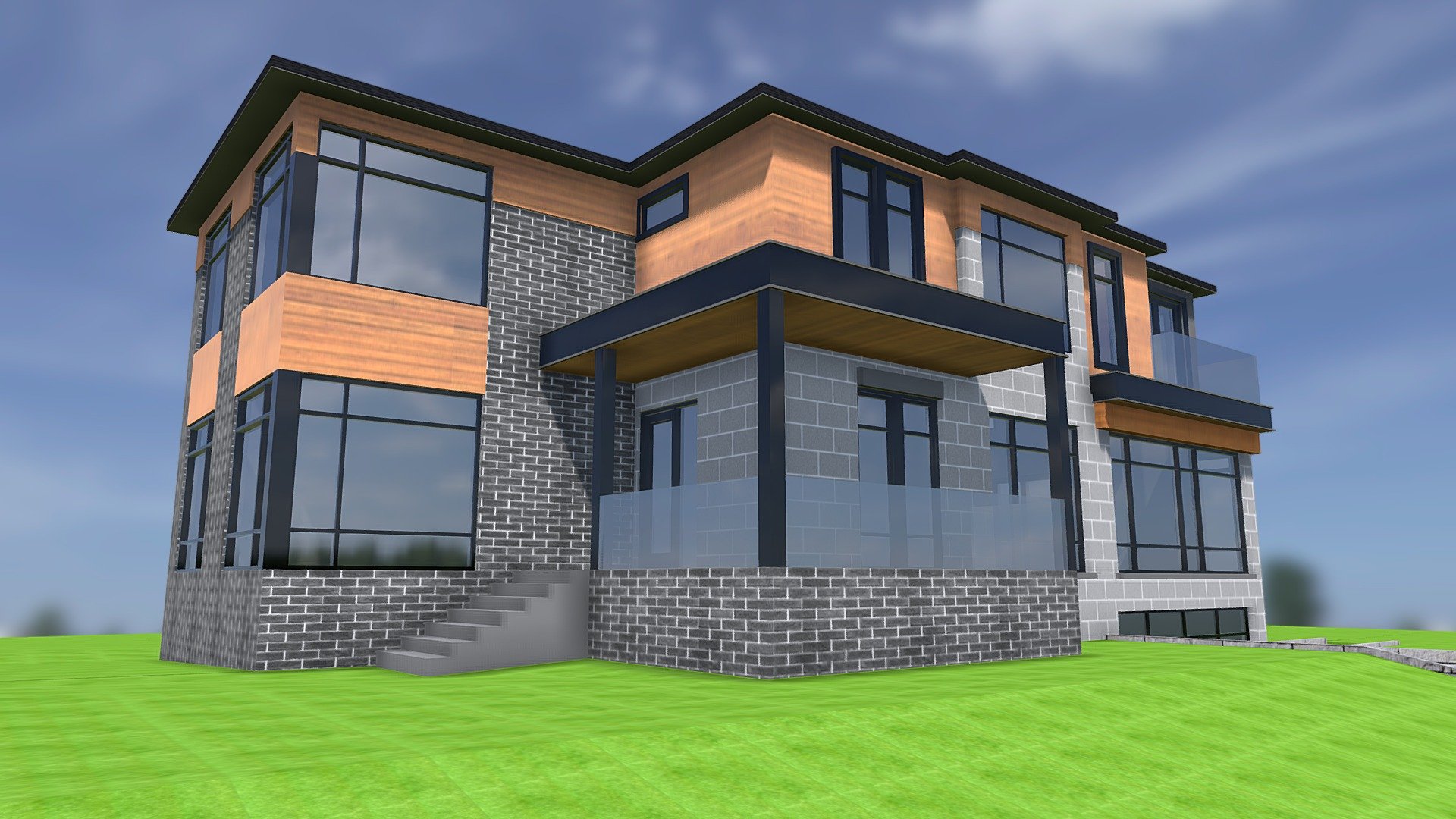 HANLON - 360 spin model of 3D house - 3D model by Render3DQuick ...