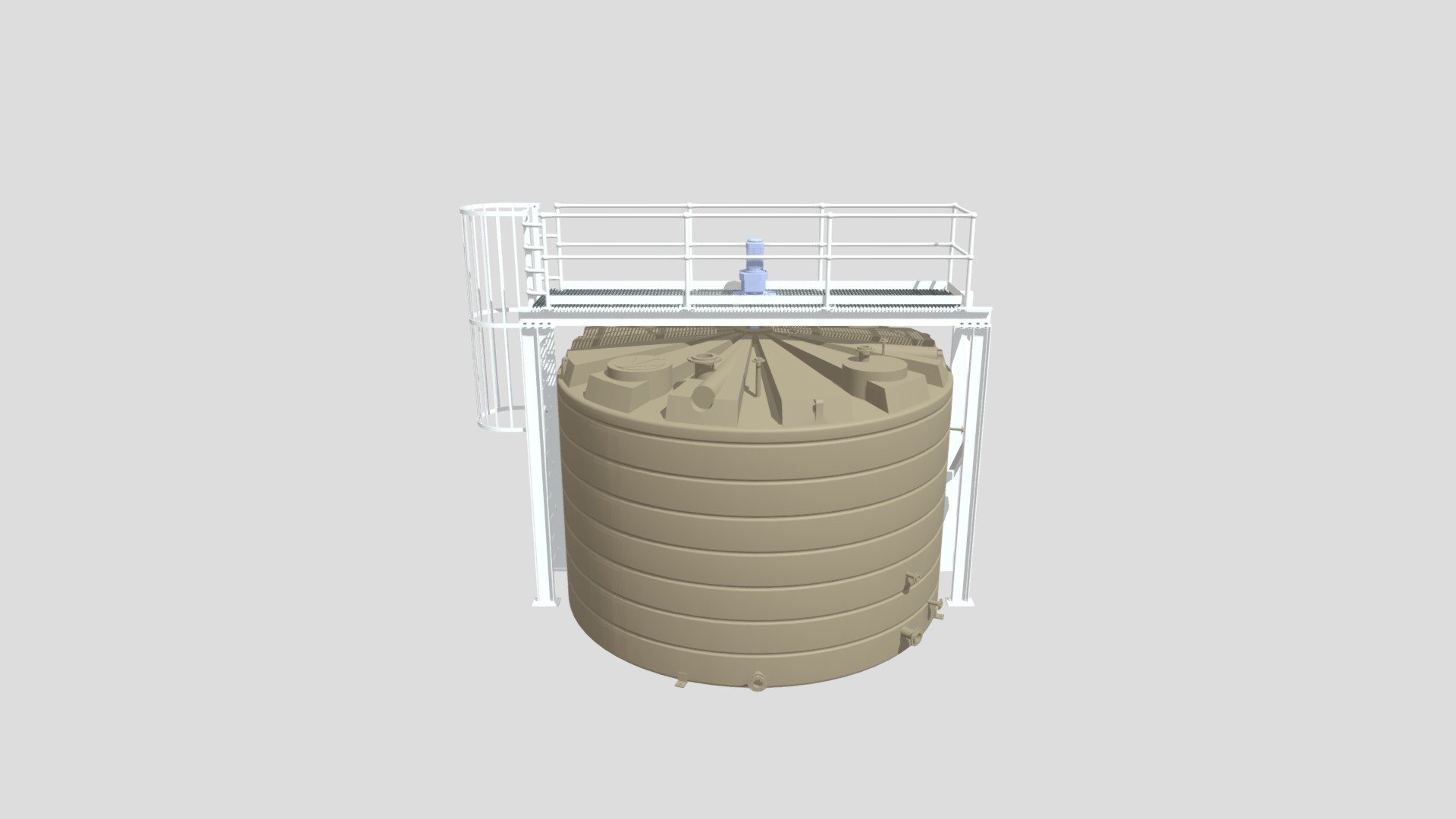 50kl industrial process tank with agitator - 3D model by Coerco Group (@coerco) [982cf58 ...