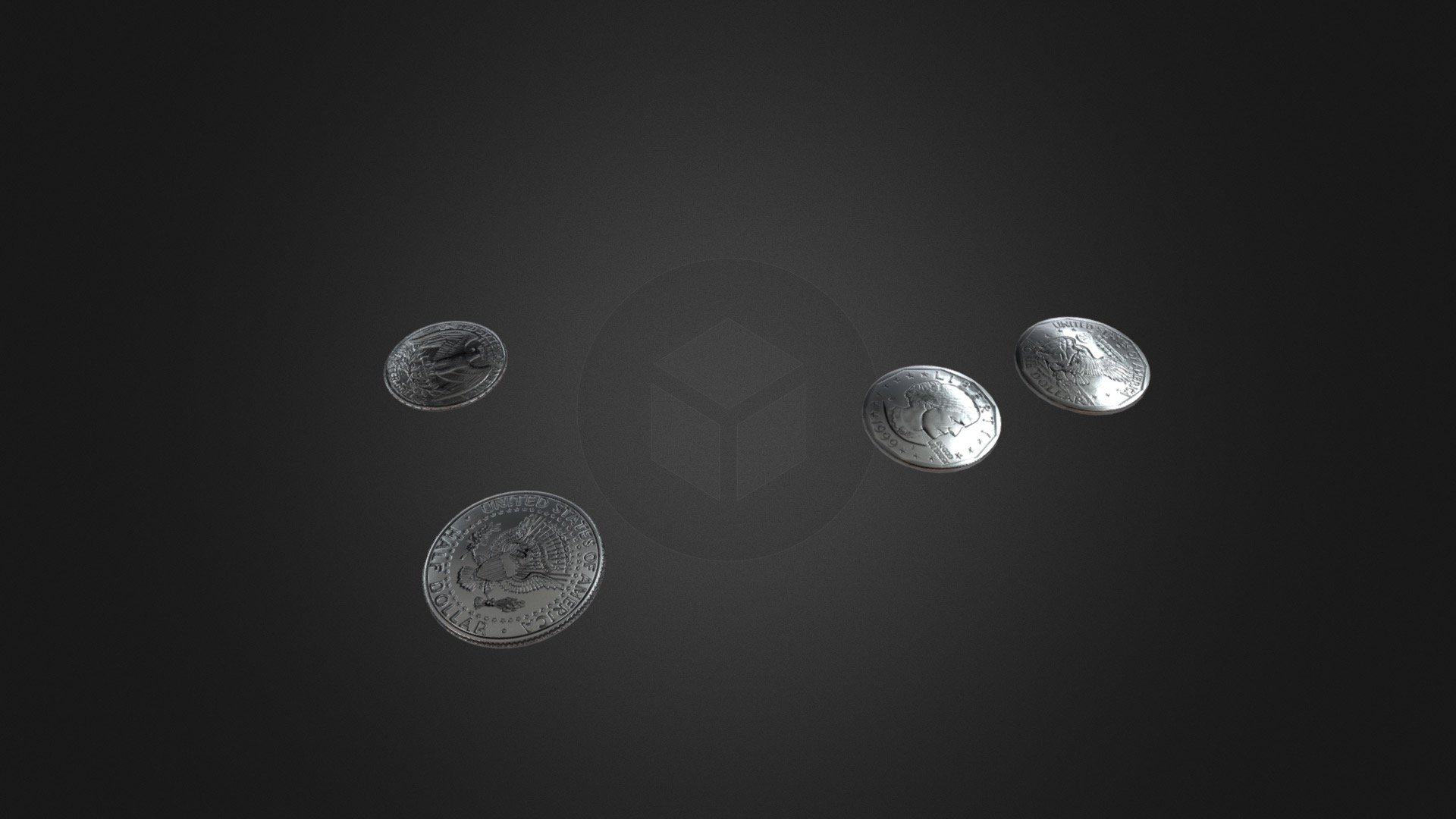 American-coins - 3D model by llllline [9835e15] - Sketchfab