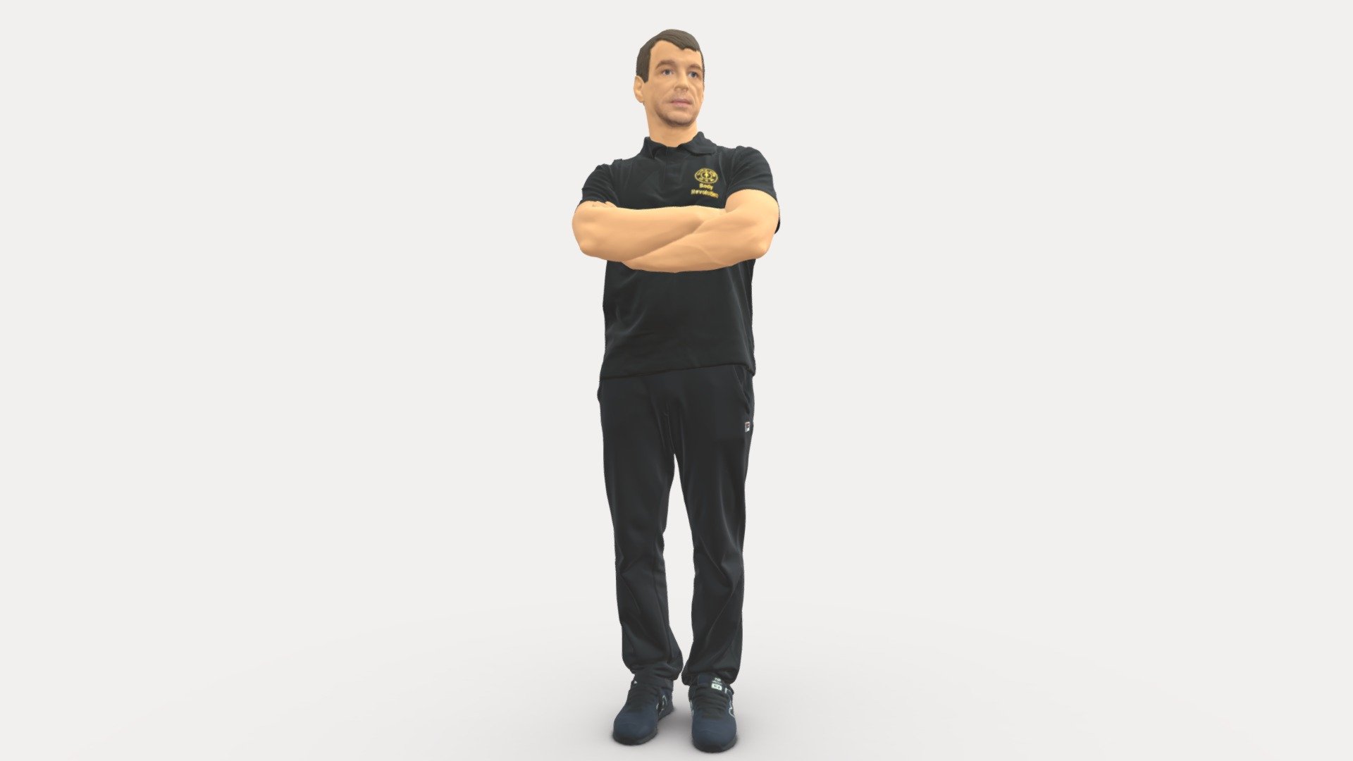 Man In Black In Close Pose 0827 - Buy Royalty Free 3D model by 3DFarm ...