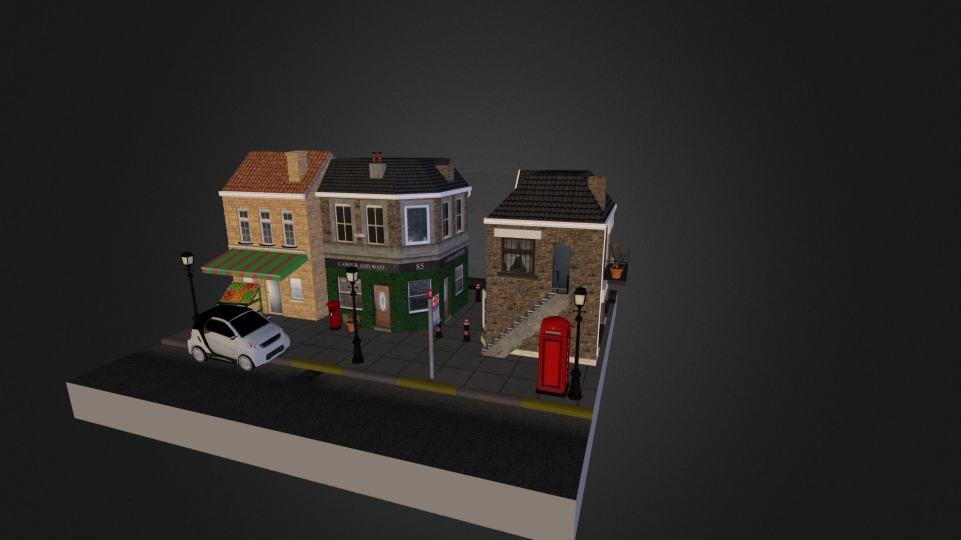 City Scene - 3D model by Dieter Tack (@DieterTack) [9837d35] - Sketchfab