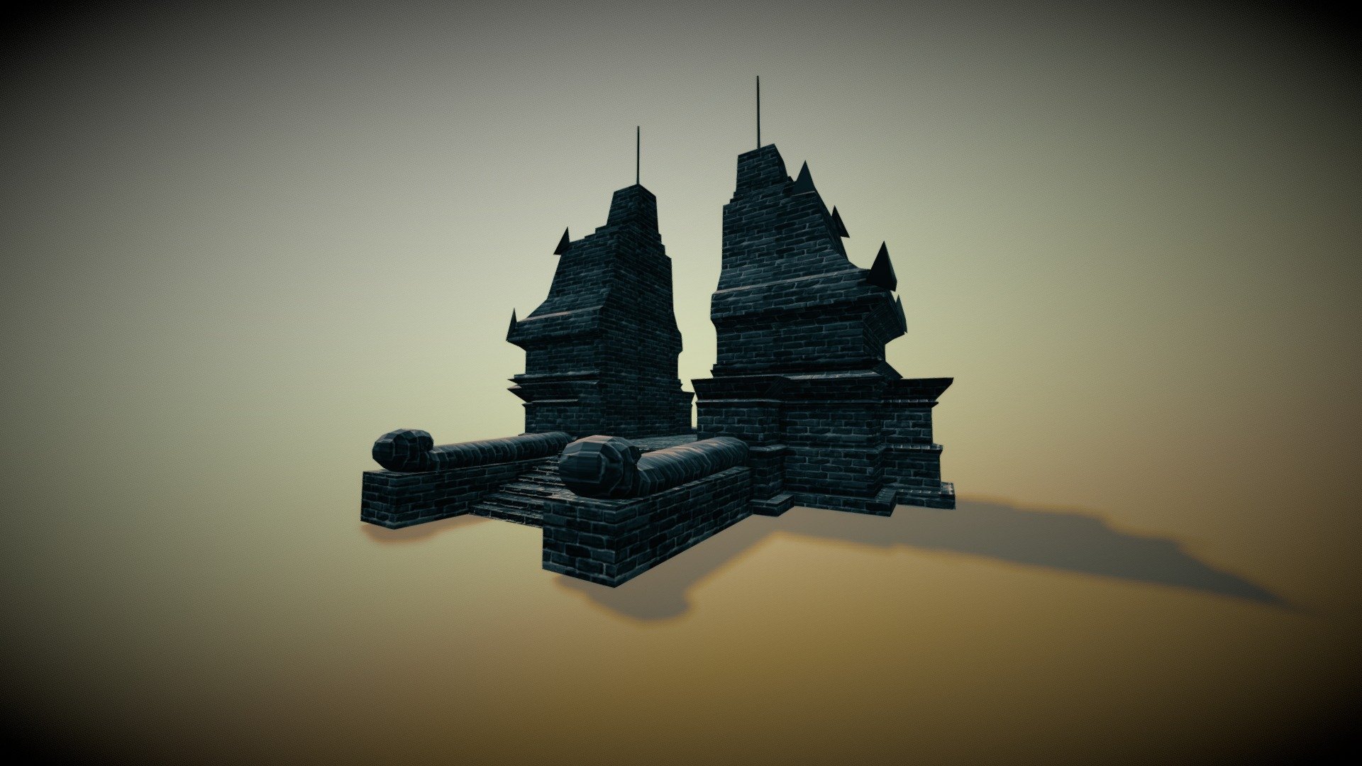 Gerbang Trowulan Majapahit. Kotaraja Gates. - Download Free 3D model by ...