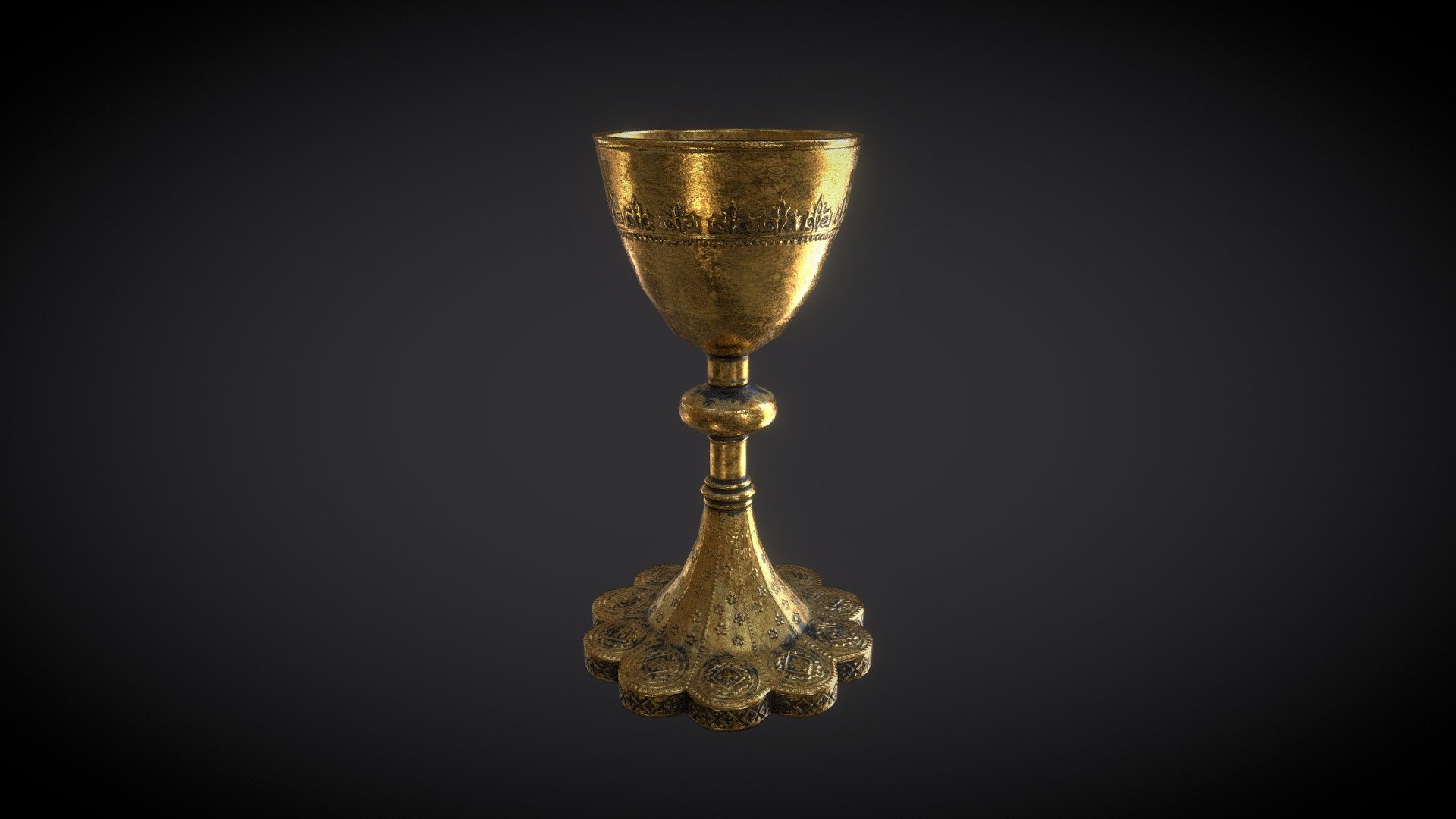 Ornamental Gold Goblet - 3D model by Mamo3D [9839af1] - Sketchfab