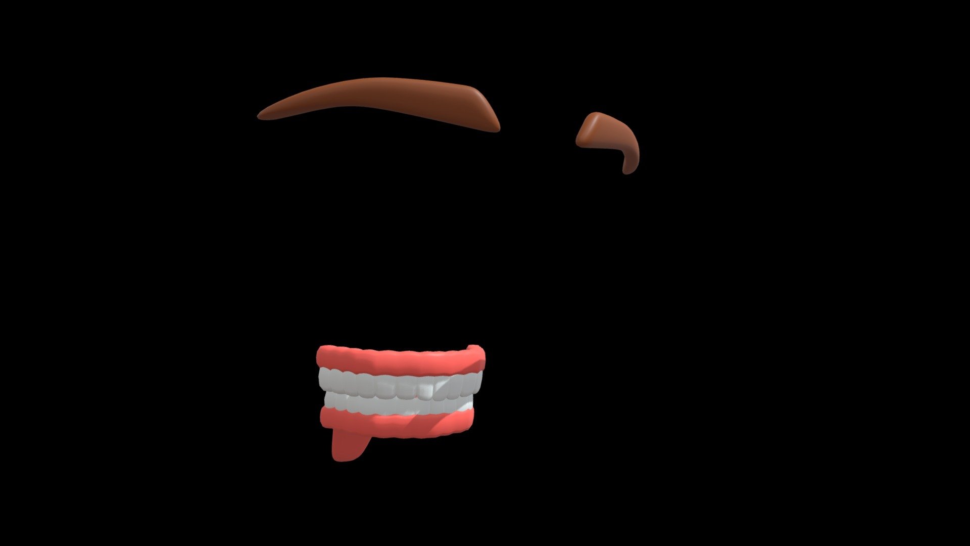 Stylised Teeth, Tongue, Eyebrows - Buy Royalty Free 3D model by Mohit ...