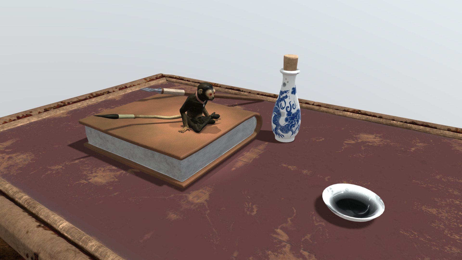 The Monkey Of The Inkpot - Download Free 3D model by Dimitris P ...