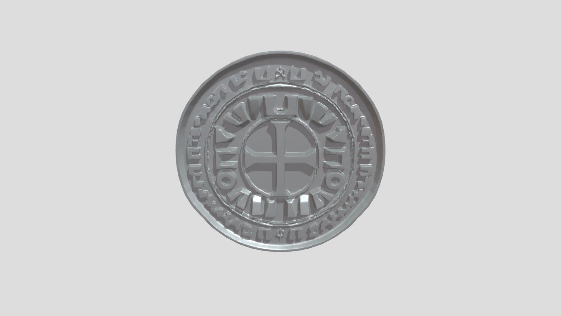 medieval coin with cross design - 3D model by noco20010416 [9841021 ...