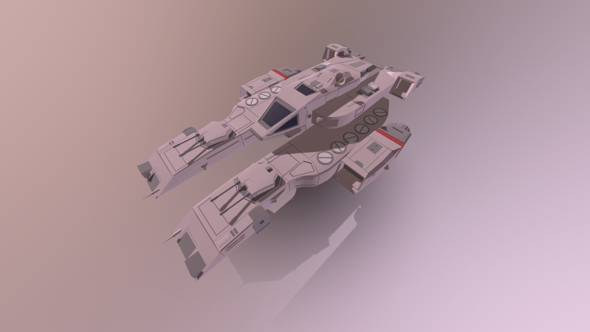 Low Poly Spaceship - 3D model by CGGrizzly (@oddestdan) [9842eda ...