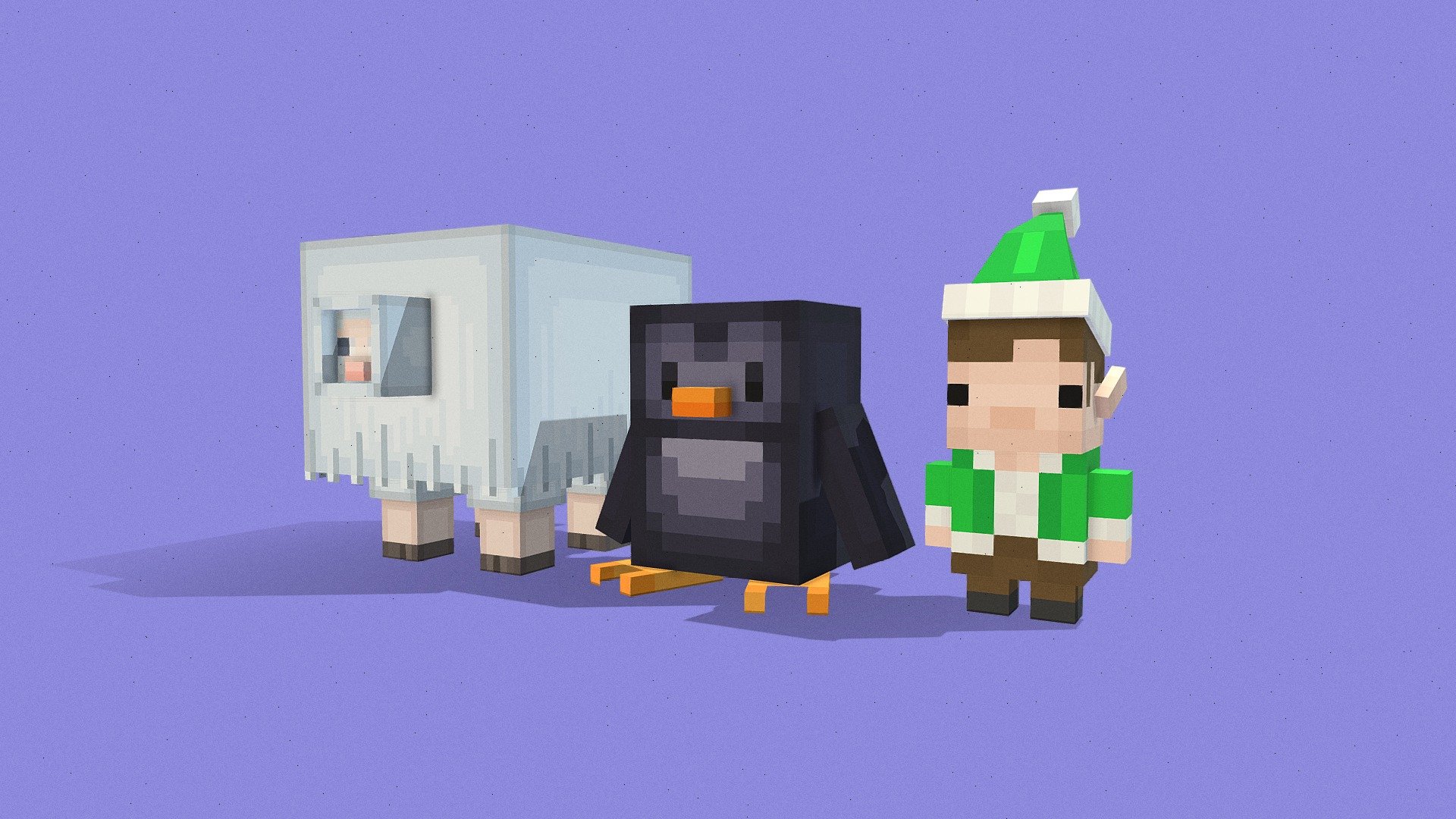 Some Minecraft creatures. - Download Free 3D model by VoxelBear ...