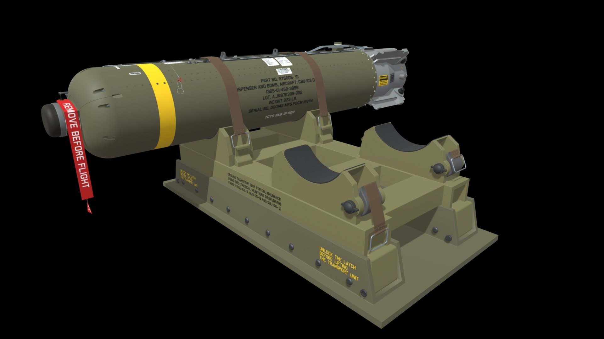 CBU-103 ON SUPPORT - 3D model by Edgar Brito (@e.brito) [9848c3b] - Sketchfab